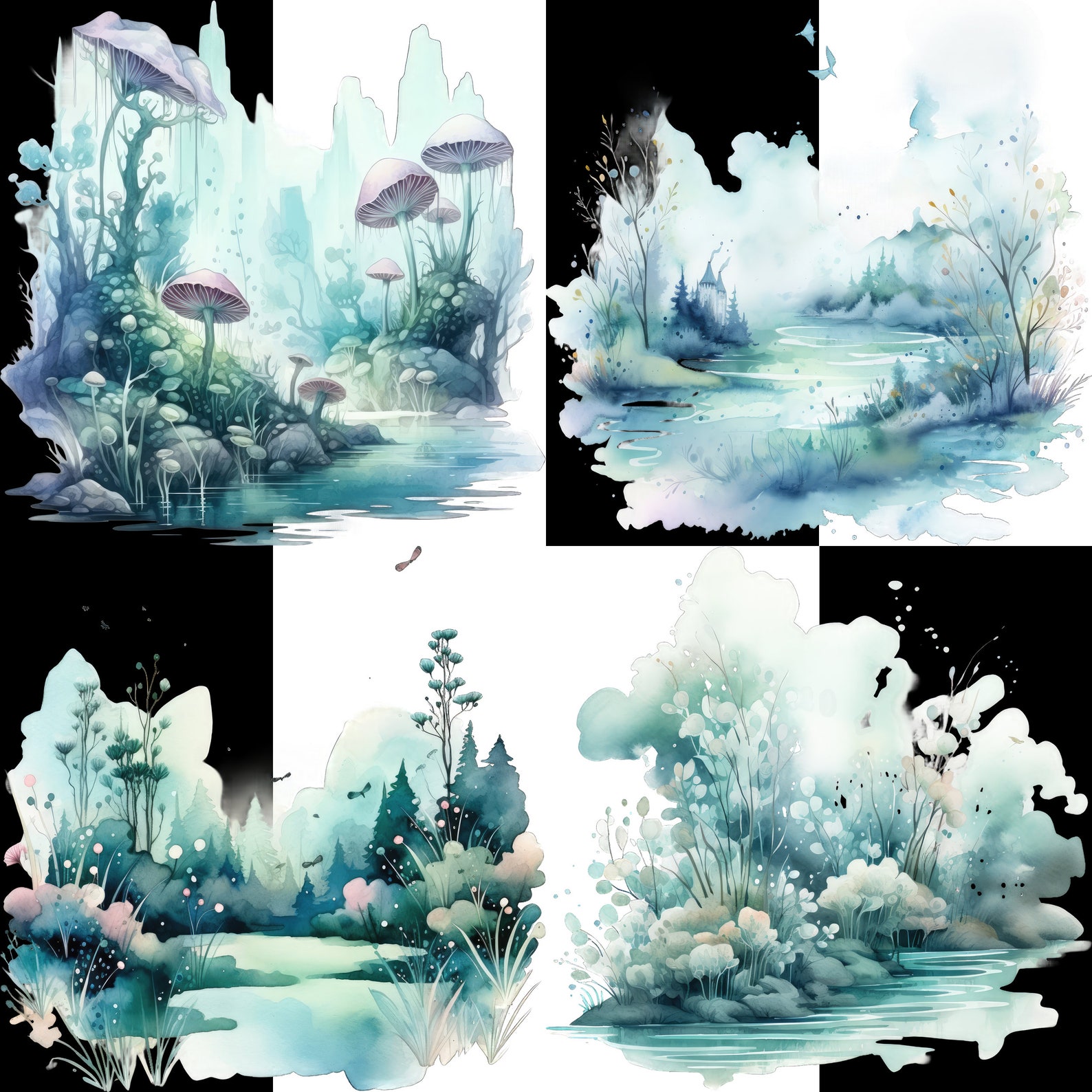Fantasy Misty Moors Clip Art for Cake Clip Art for Post It - Etsy