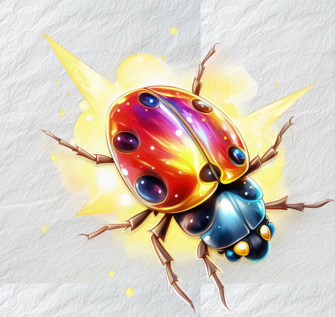 Ladybug Illustration, Ladybug Wonderland Art Print,enchanting Ladybug ...