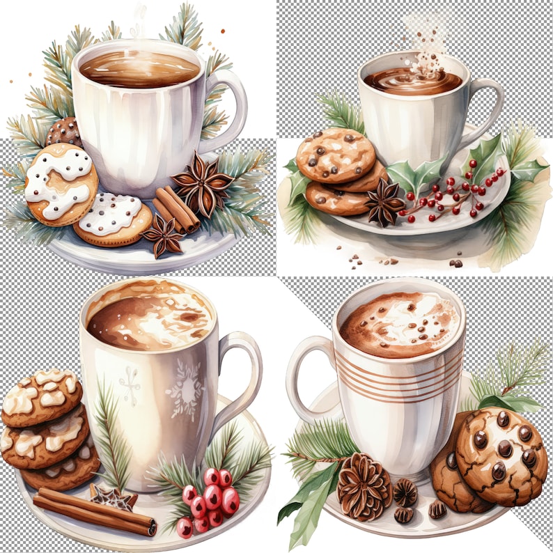 Christmas Hot Cocoa Clipart, Hot Cocoa and Cookies, Picture for ...