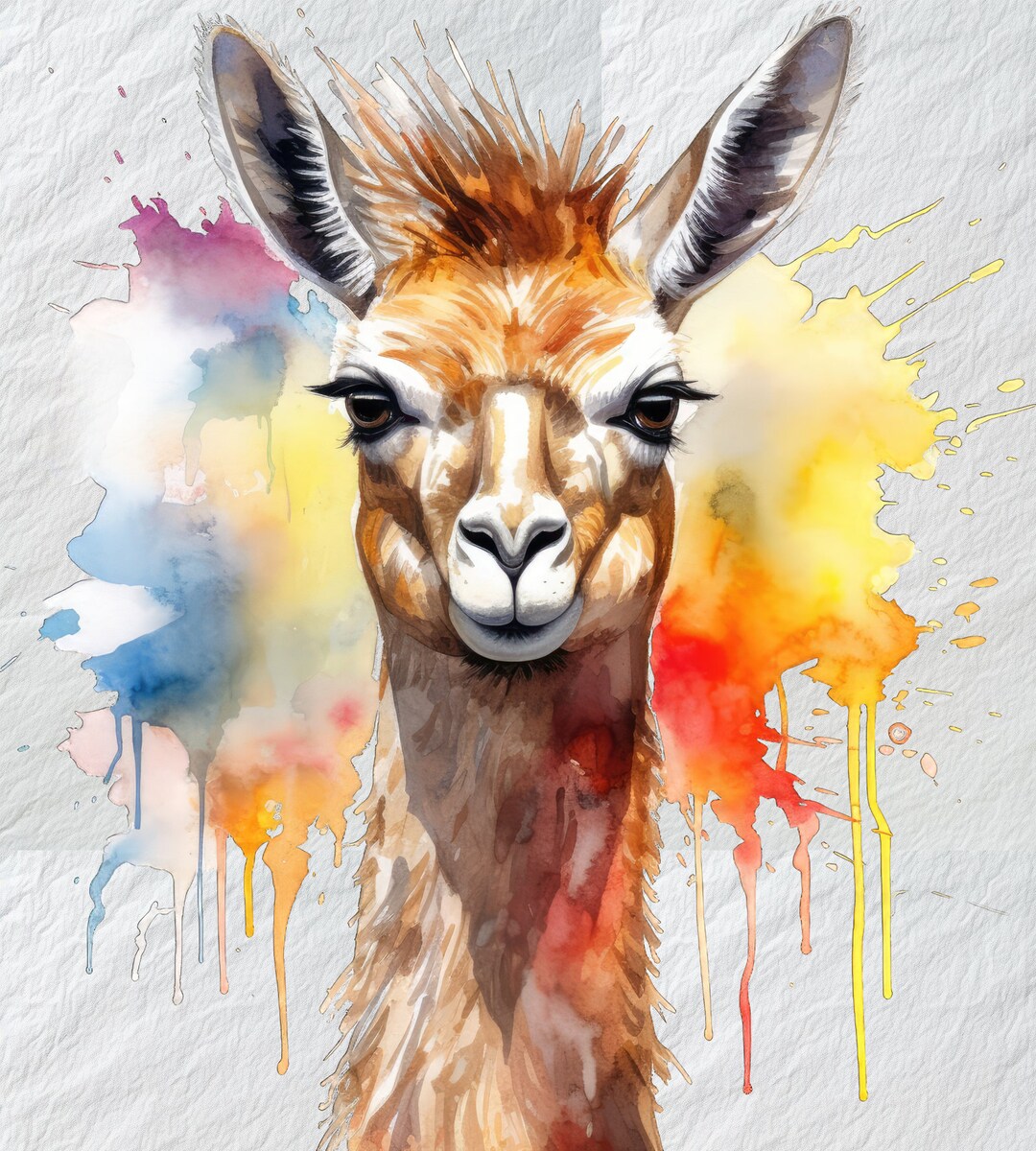 Guanaco Lightning Clipart, Llama Lightning Duo: Guanaco Clipart Set ...