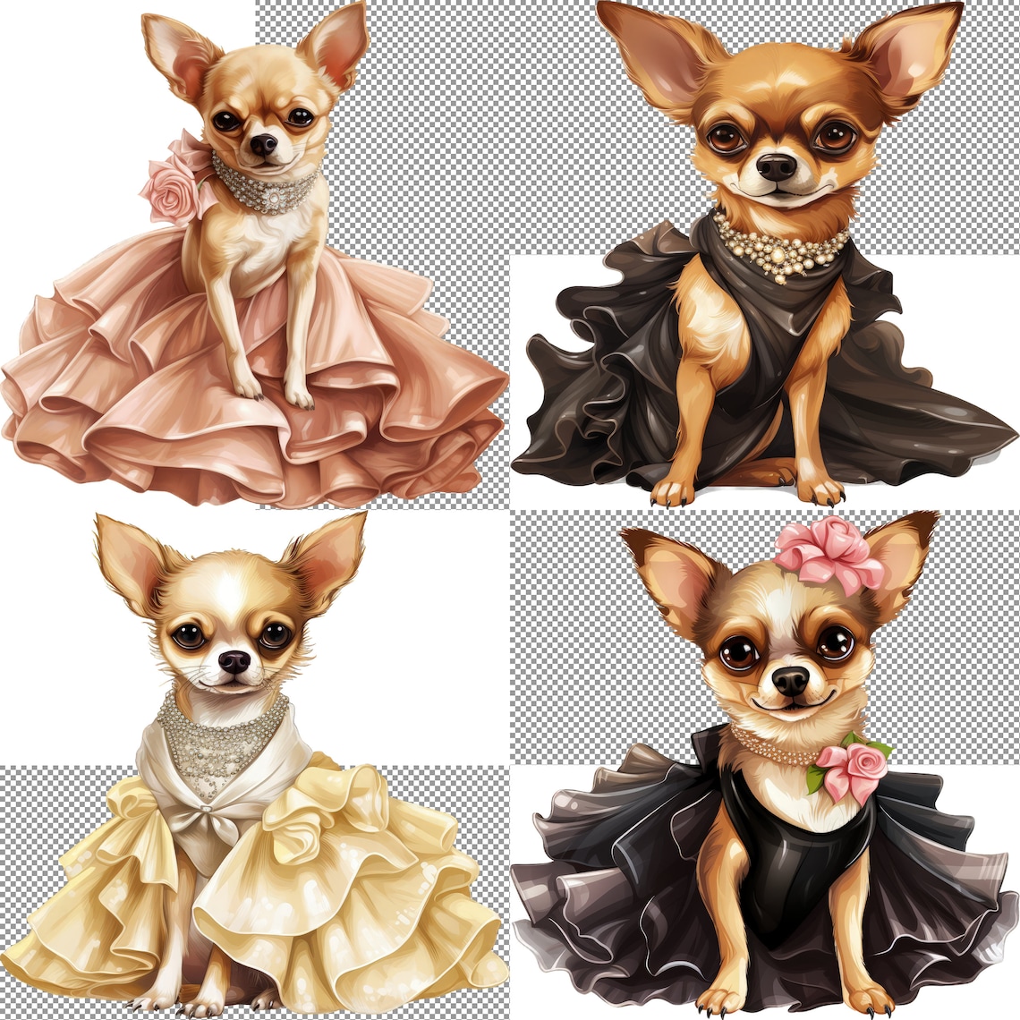 Chihuahua Clipart, Dog Clipart, Pet Graphics, Dog Breed Clipart ...