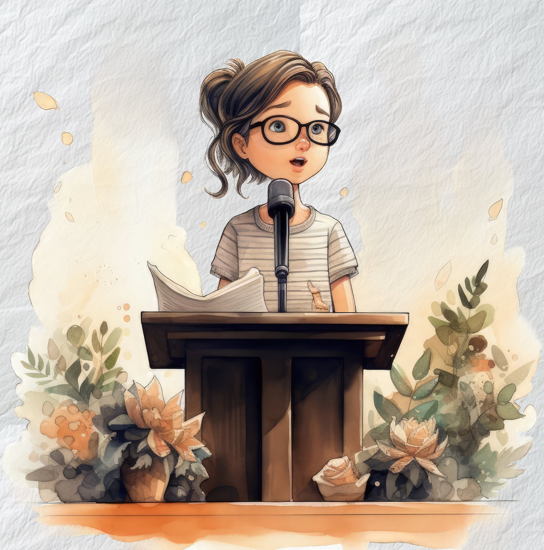 Eloquent Orator Hand Drawn Clipart,speaking Excellence, Orator Clipart ...