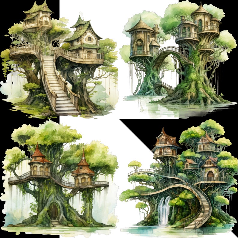 Fantasy Treehouse Connection, Magical Treehouse Hideaway, Fantasy ...
