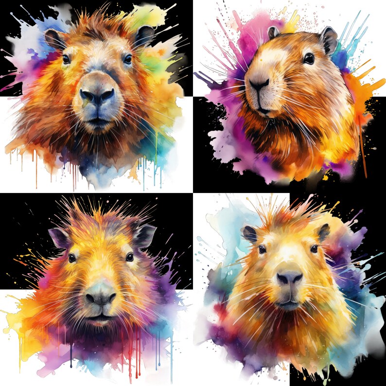 Capybara's Gentle Current, Gentle Current of Capybara,nature Capybara ...