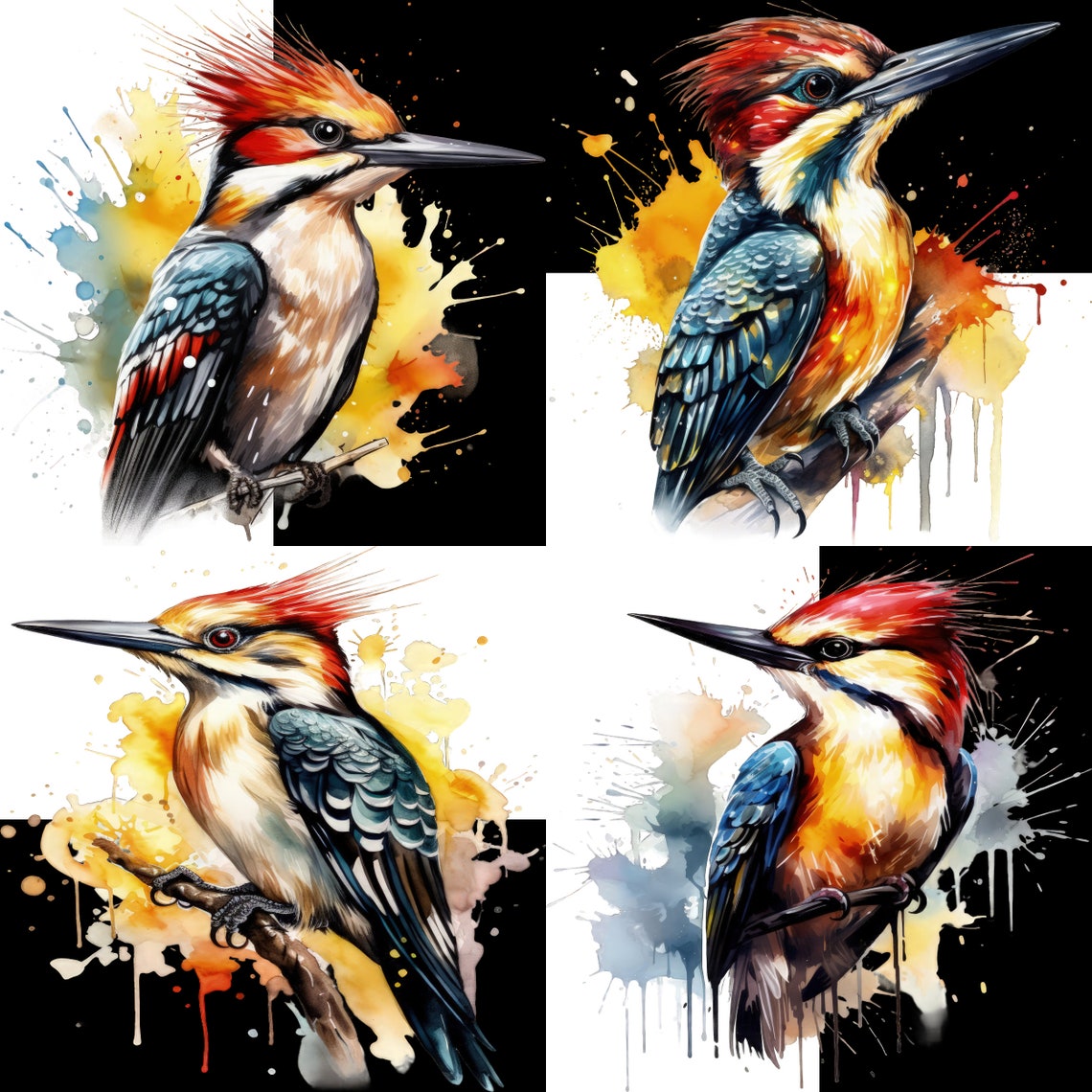 Woodpecker's Percussive Peck,woodpecker Art,woodpecker Illustration ...