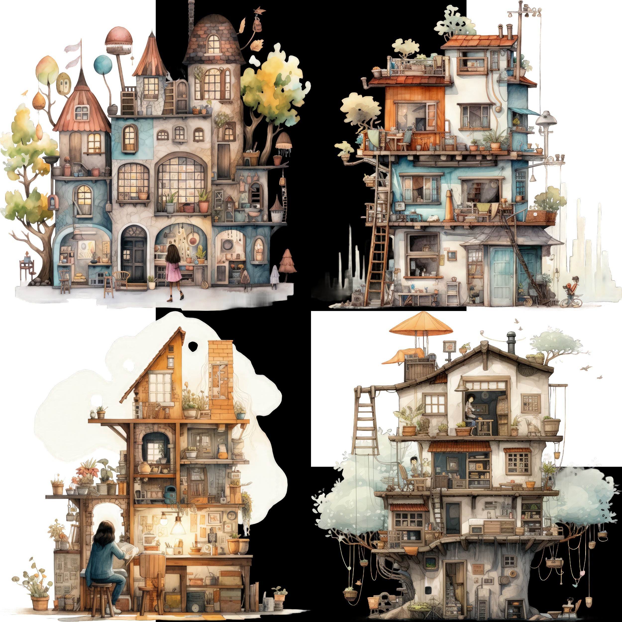 Dynamic Architect Hand Drawn Clipart, Creative Design Clip Art ...