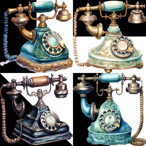 Victorian Telephone Whimsical Watercolour Clipart, Whimsical ...