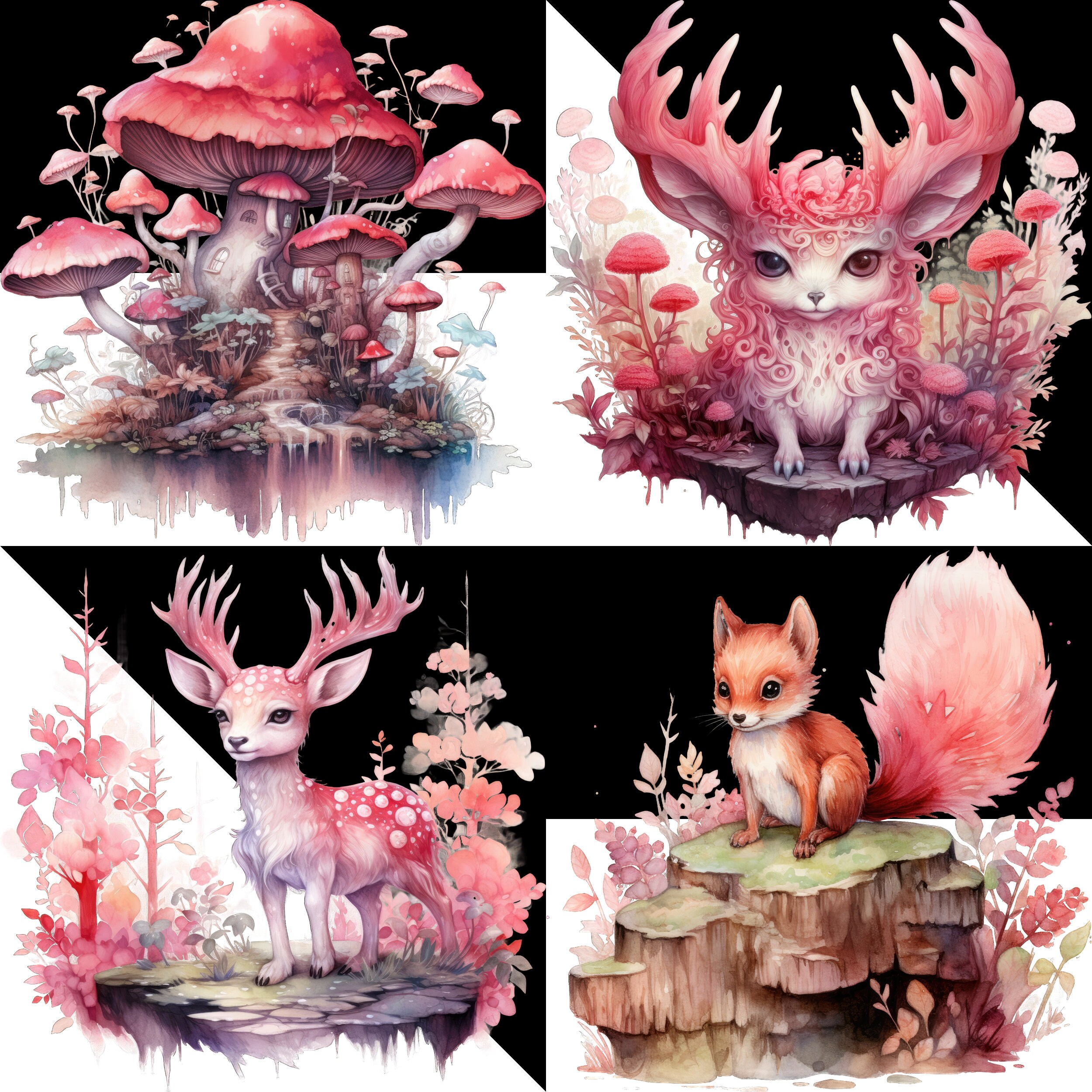 Ruby Woods Clipart Enchanting Ruby Woods Magical Forest - Etsy