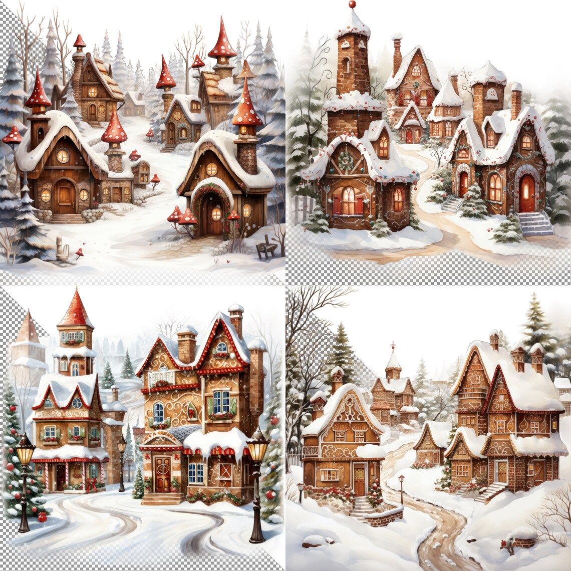 Gingerbread Winter Village, Christmas Gingerbread Delight: Winter ...