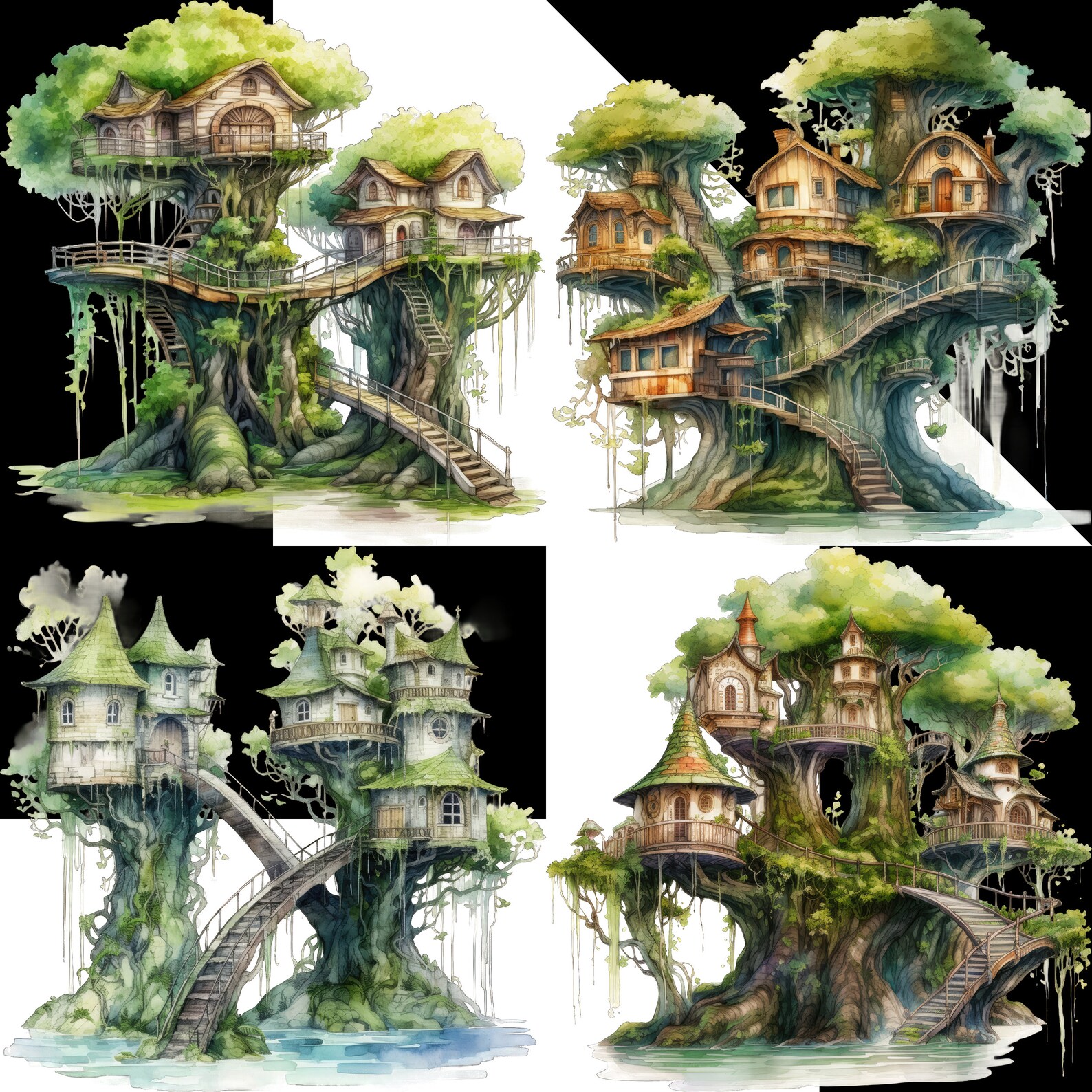Fantasy Treehouse Connection, Magical Treehouse Hideaway, Fantasy ...