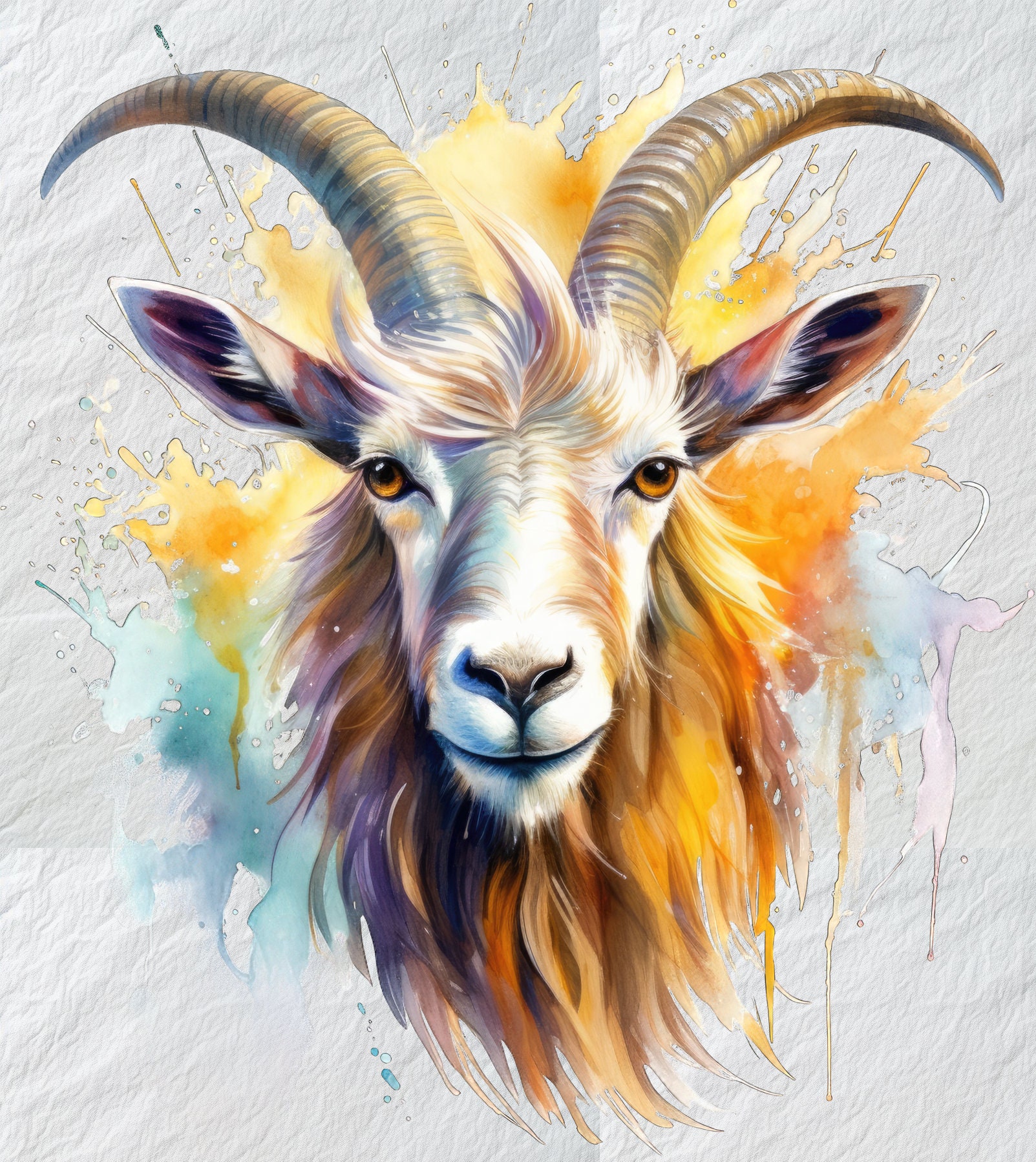 Goat Lightning Clipart, Caprine Lightning Dance: Goat Clipart Set ...