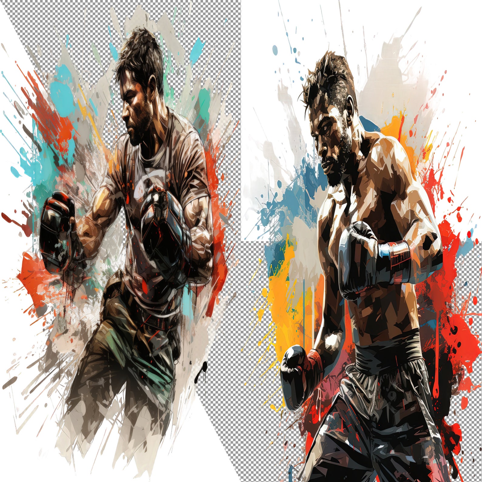 Ring Resilience Clipart, Knockout Boxing Clipart Bundle,boxing Clipart ...