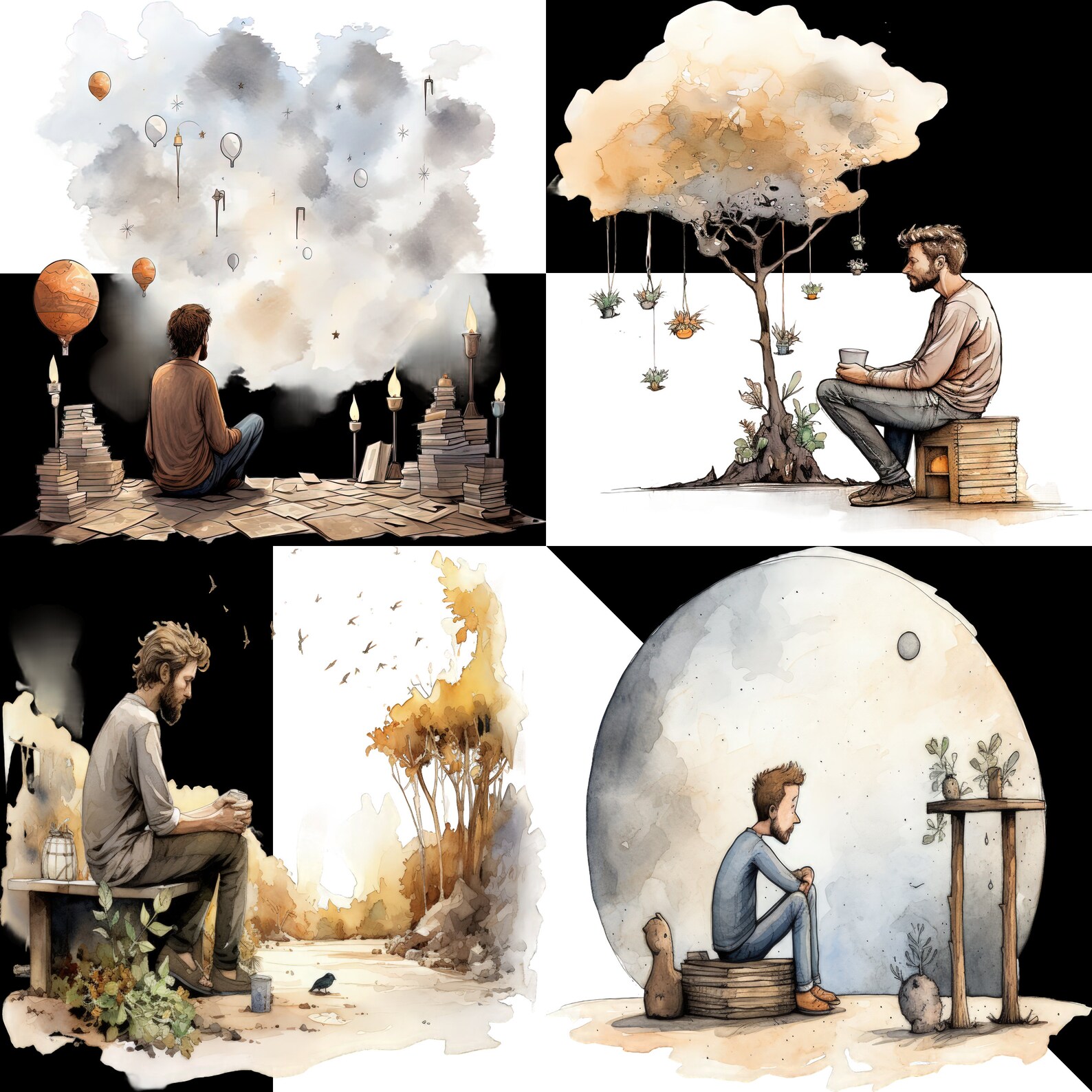 Thoughtful Philosopher Clipart, Thoughtful Philosopher Image ...