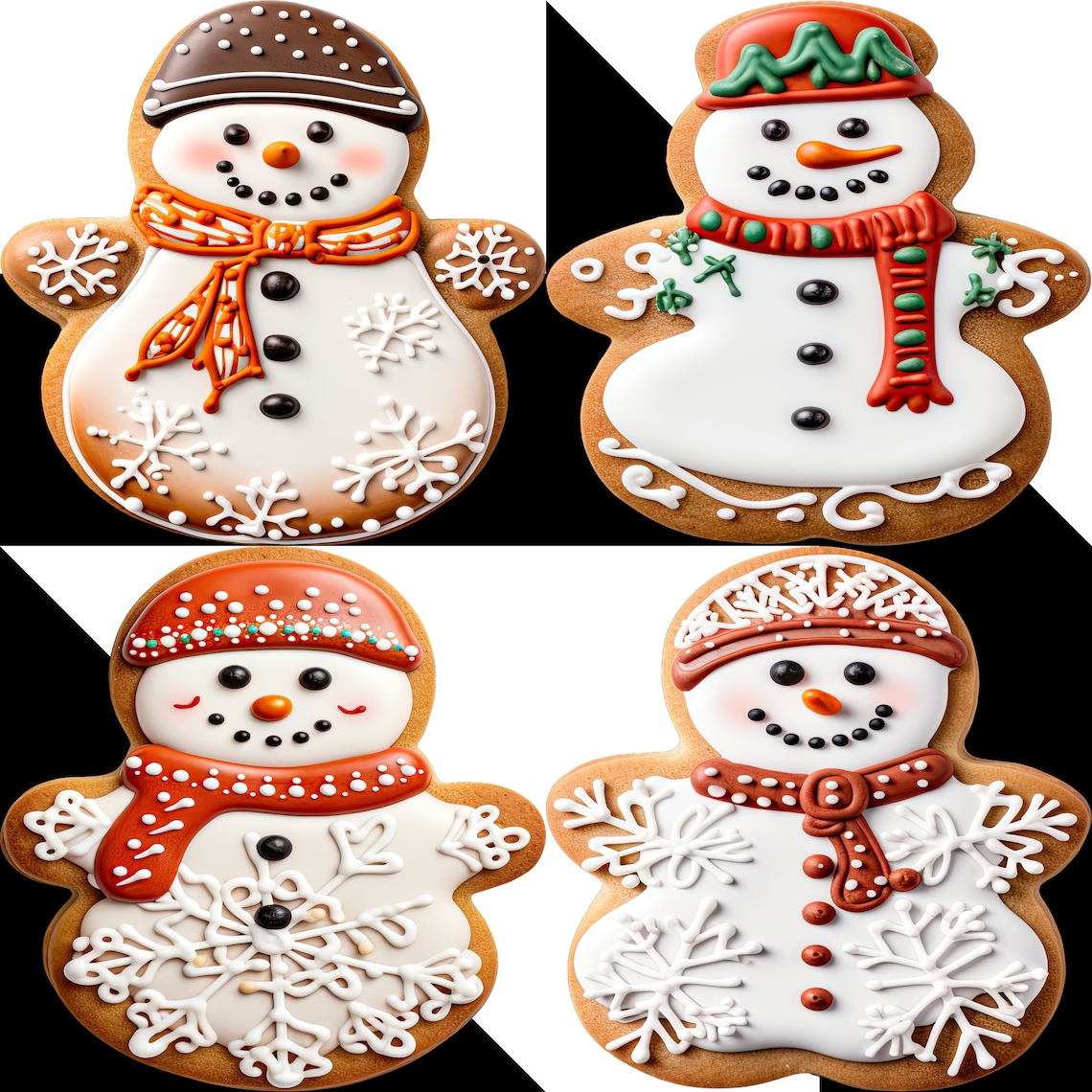 Snowman Gingerbread Cookie PNG Clipart, Festive Art: Snowman ...