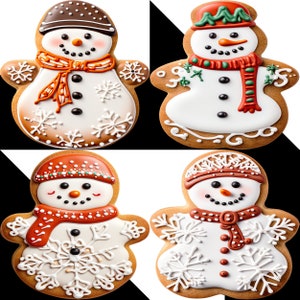 Snowman Gingerbread Cookie PNG Clipart, Festive Art: Snowman ...