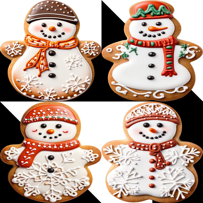 Snowman Gingerbread Cookie PNG Clipart, Festive Art: Snowman ...
