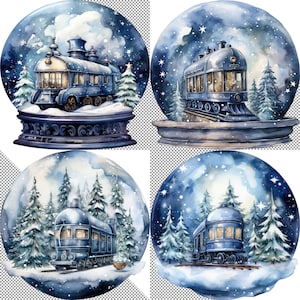 Christmas Polar Express Clipart, Polar Express With Snowball Art,polar ...