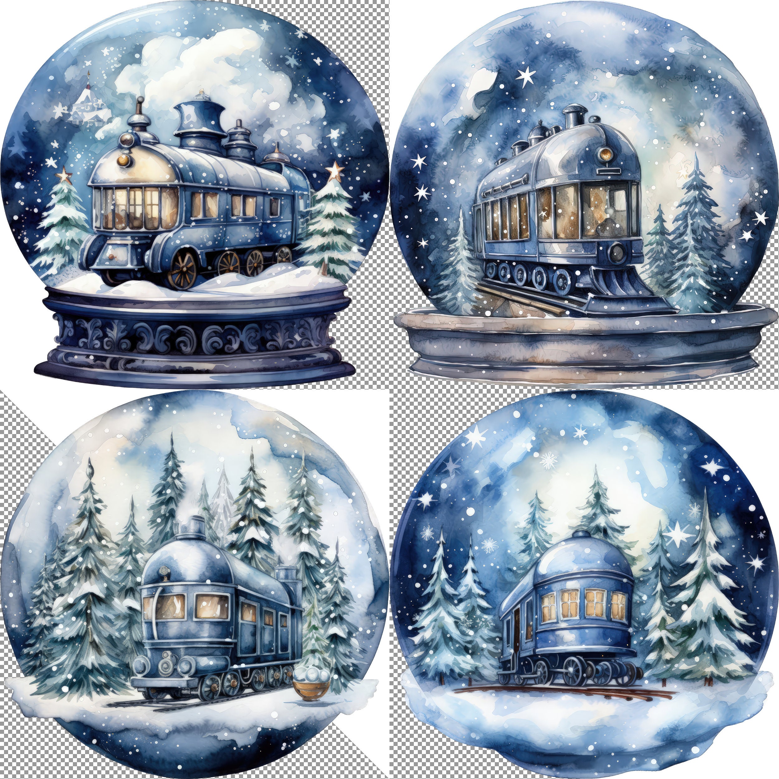 Christmas Polar Express Clipart, Polar Express With Snowball Art,polar ...
