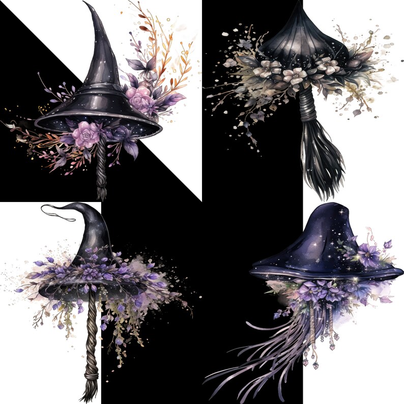 Witch's Broom Clipart, Mystical Witch's Broom, Enchanting Sorceress ...