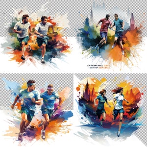 Watercolor Tennis Clipart Set, Tennis Poses, Watercolor Tennis Player ...