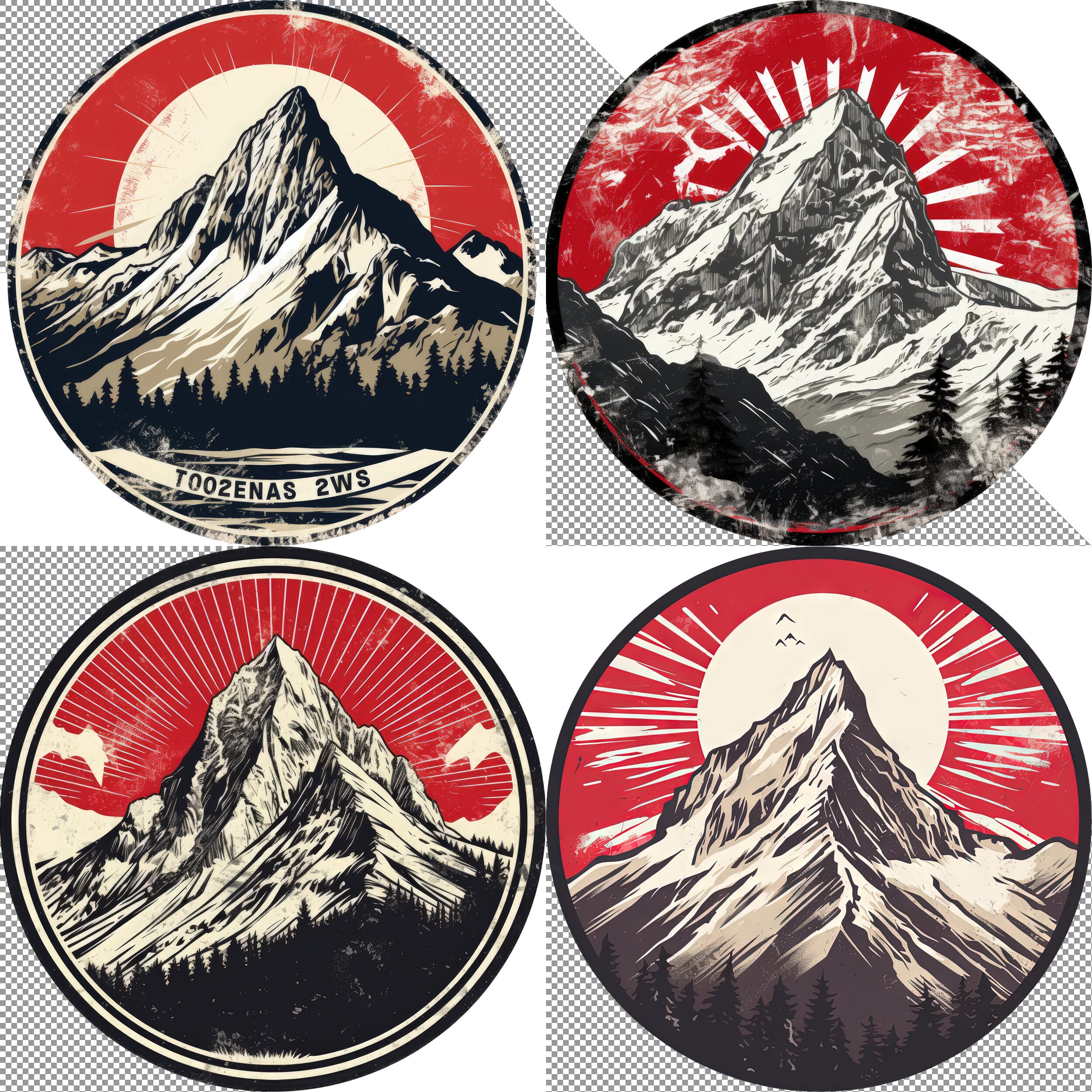Swiss Mountain Peak Flag Badge Design, Swiss Alps Wall Art Watercolor ...