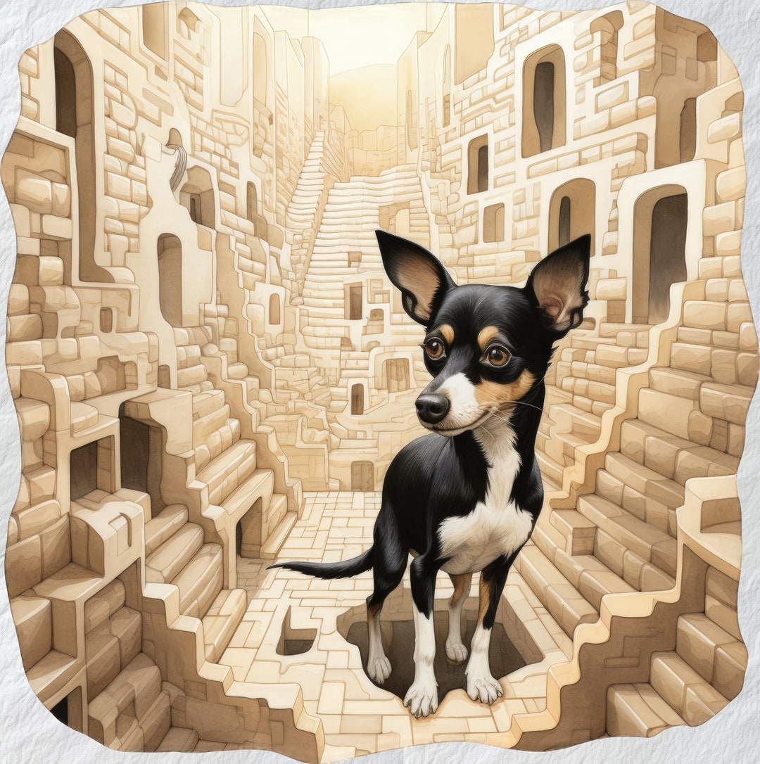 Chilling Rat Terrier PNG, Rat Terrier Artwork, Canine Enthusiast, Wall ...