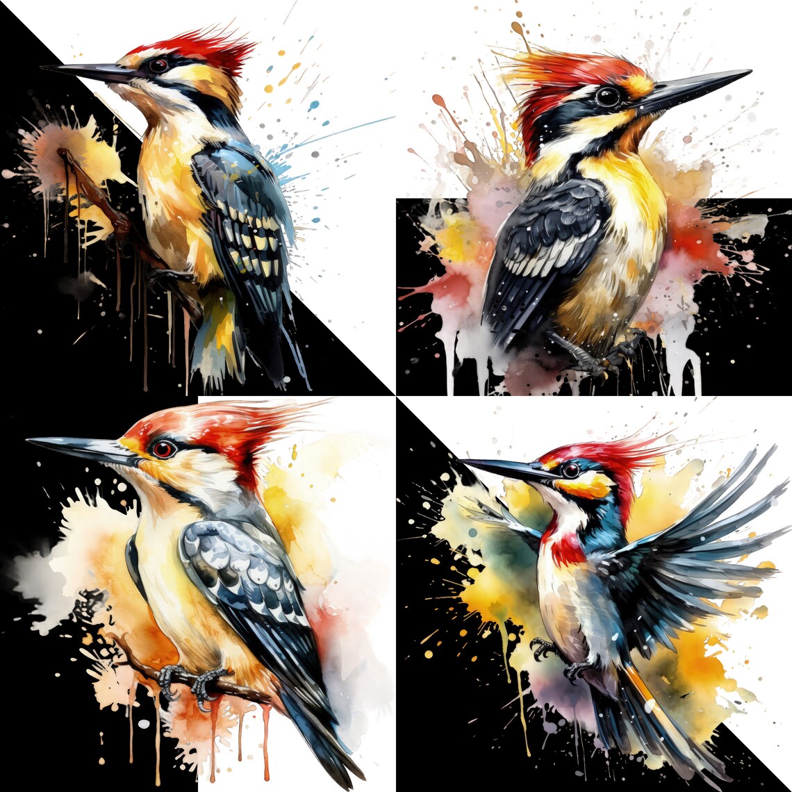 Woodpecker's Percussive Peck,woodpecker Art,woodpecker Illustration ...