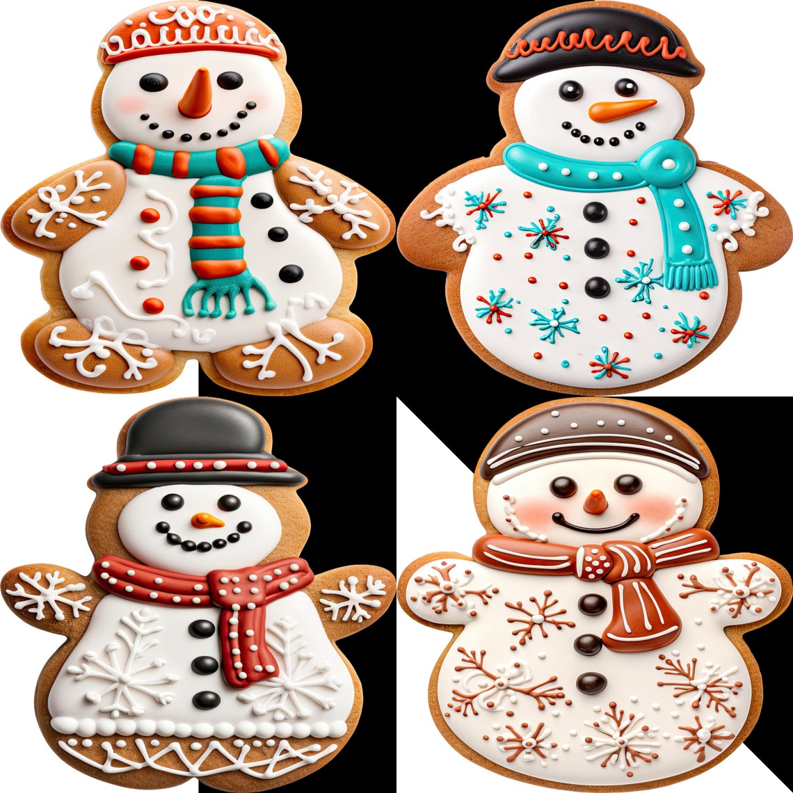 Snowman Gingerbread Cookie PNG Clipart, Festive Art: Snowman ...