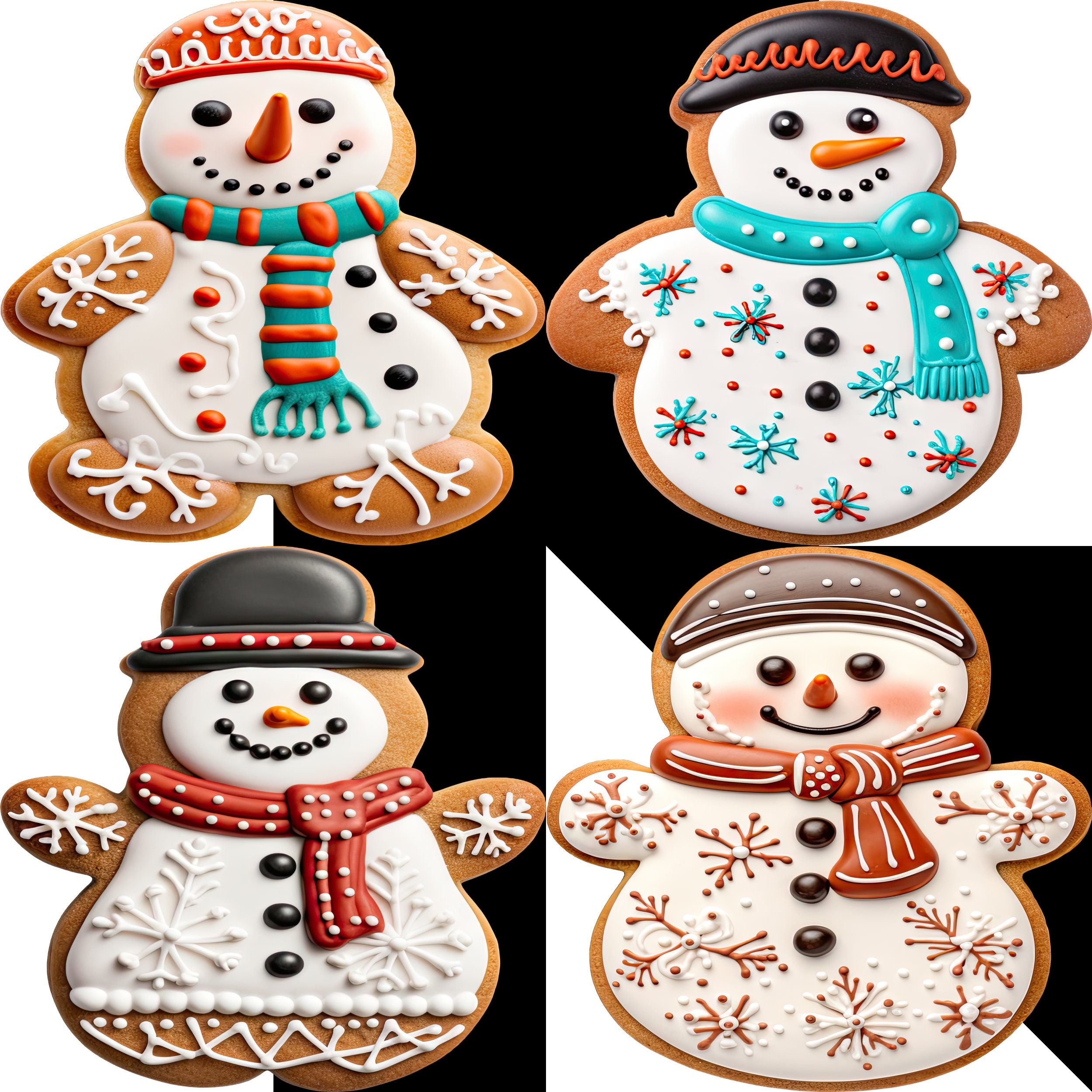 Snowman Gingerbread Cookie PNG Clipart, Festive Art: Snowman ...