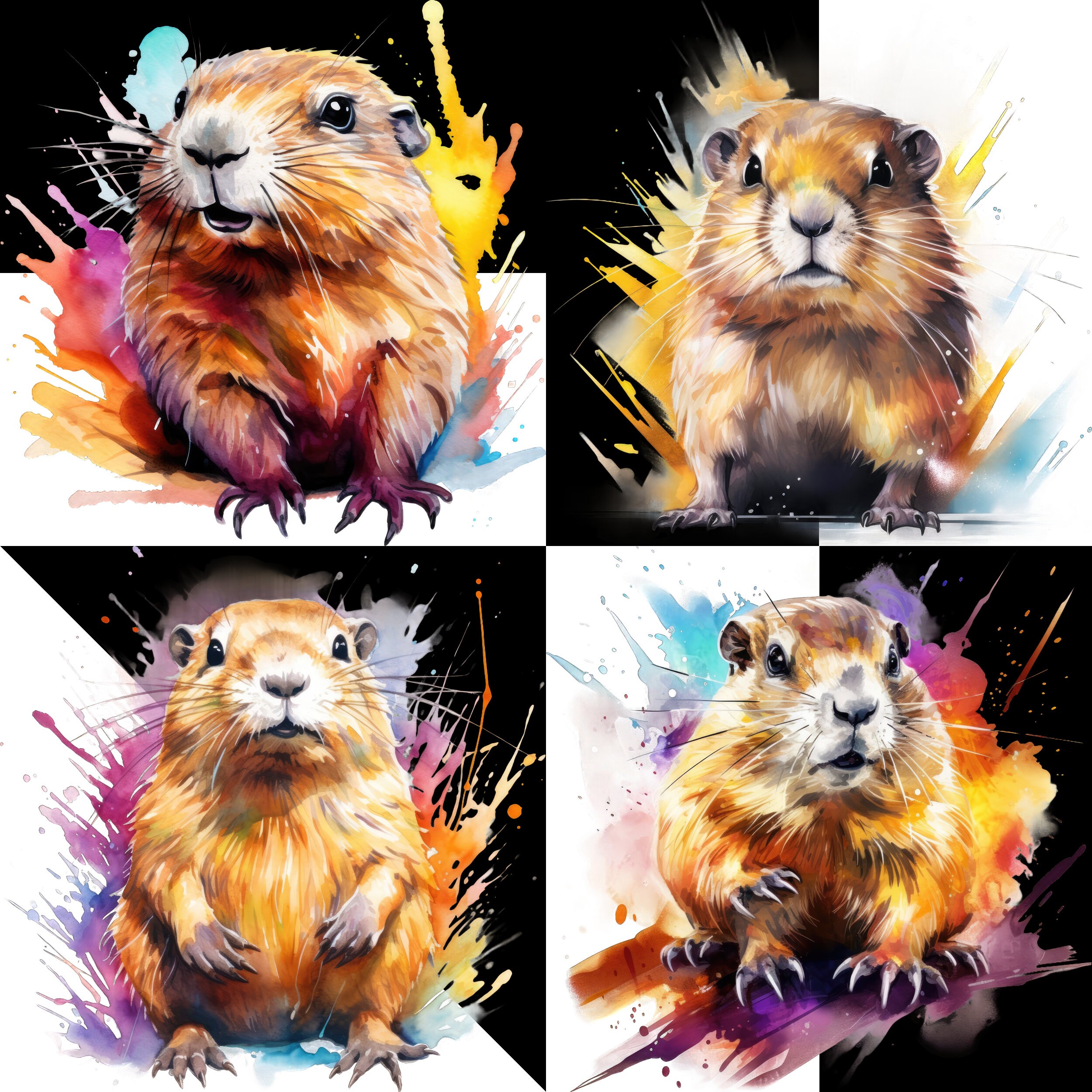 Gopher Lightning Clipartgopher Glow: Whimsical Lightning - Etsy