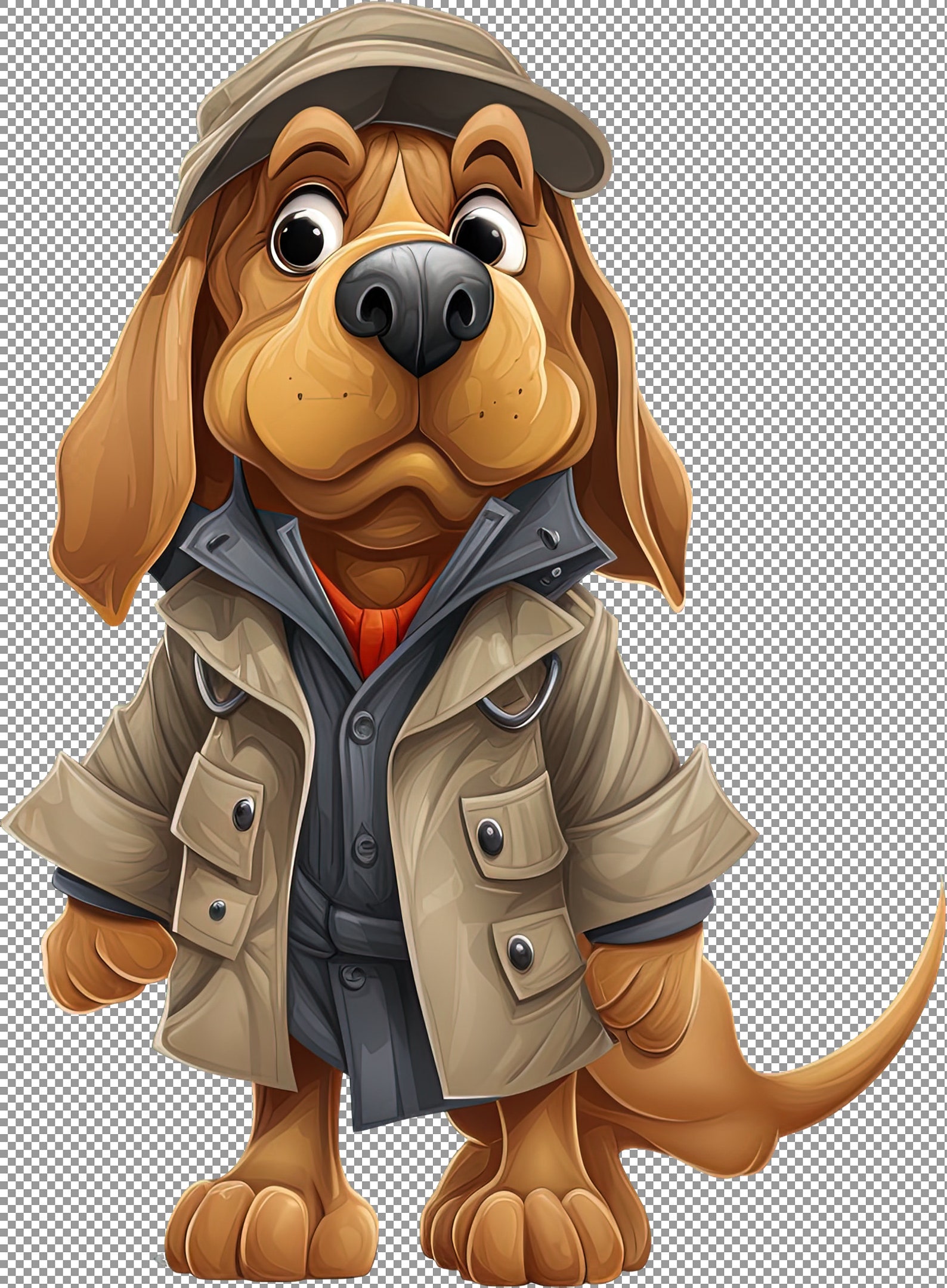 Dog Clipart Set , Detective Hound Illustrations , Mystery Dog ...