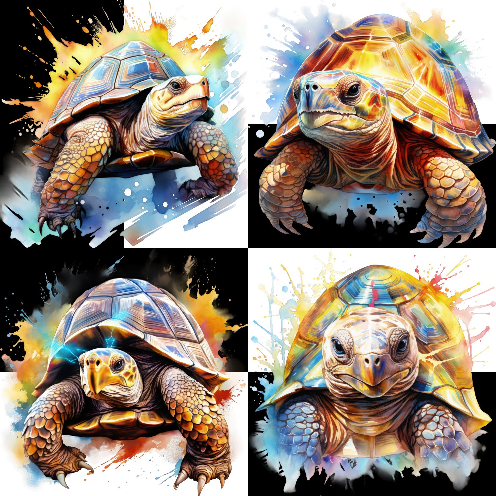 Tortoise's Timeless Energy, Tortoise Illustration,tortoise's Enduring ...