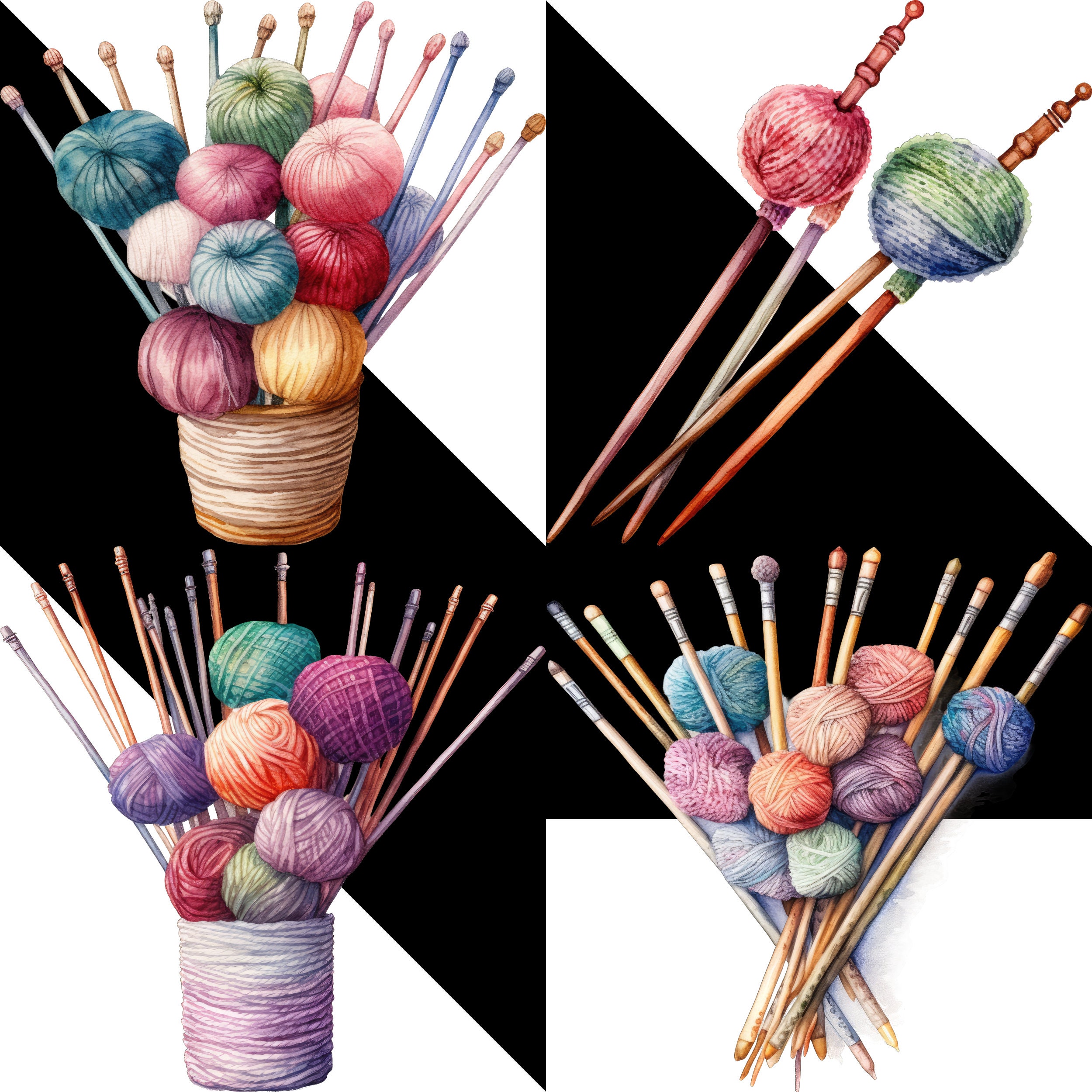 Vantage Knitting Needles PNG Clipart, Vintage Knitting Needles Clipart ...