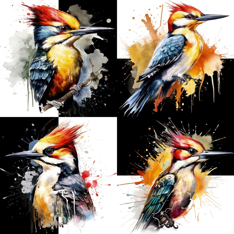 Woodpecker's Percussive Peck,woodpecker Art,woodpecker Illustration ...