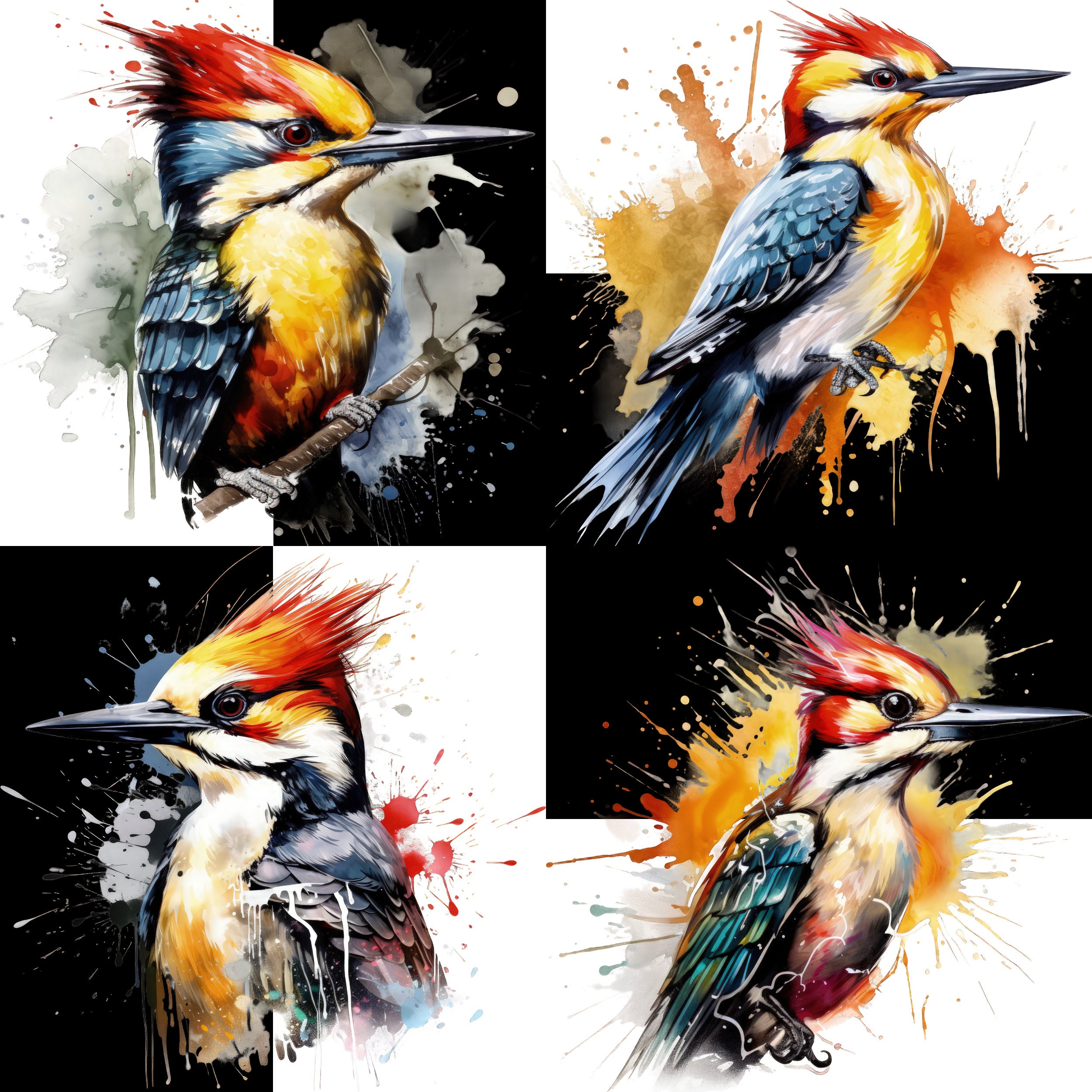 Woodpecker's Percussive Peck,woodpecker Art,woodpecker Illustration ...