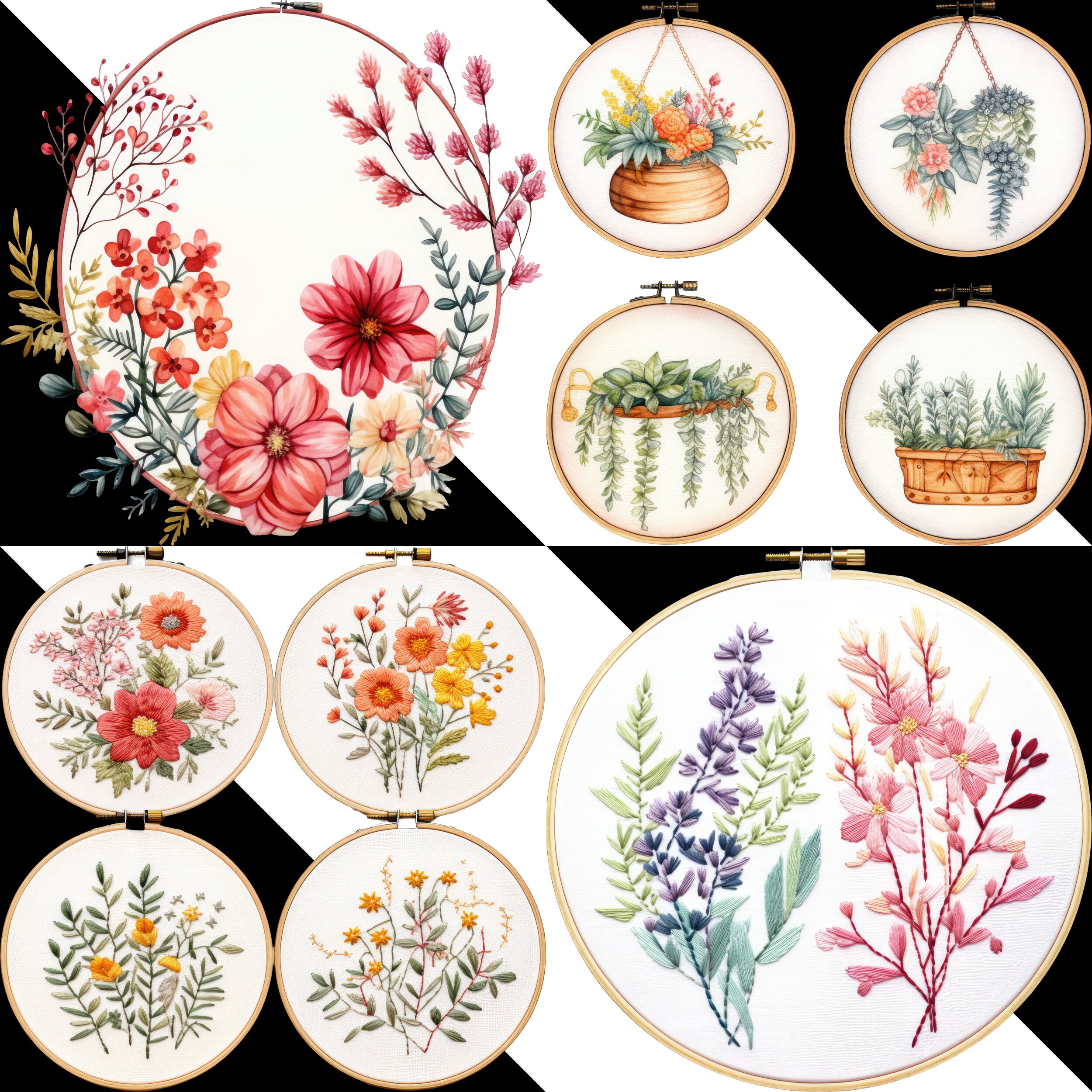 Vantage Embroidery Hoops Homemaking PNG Clipartsewing Decor - Etsy