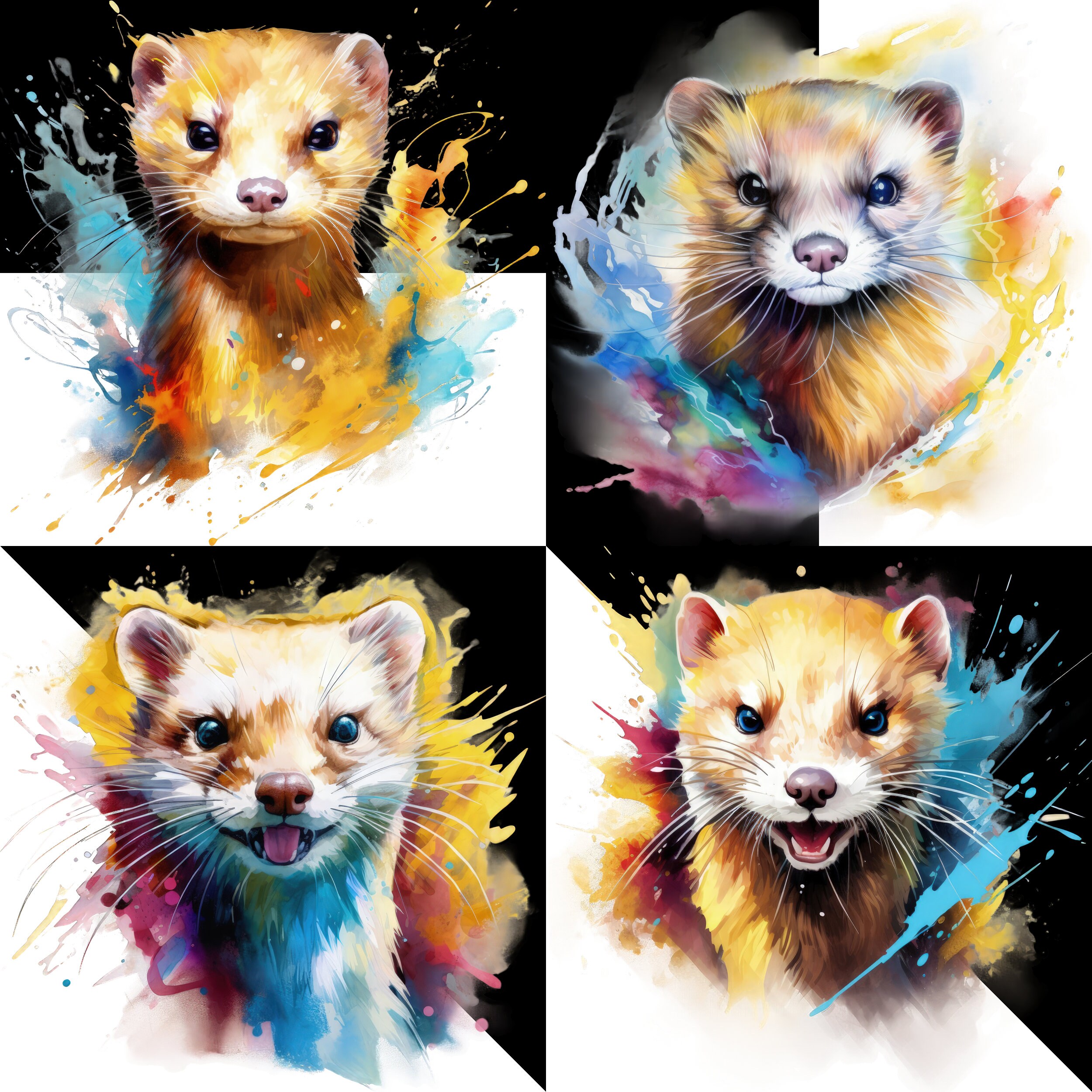 Weasel's Agile Flash,weasel Adventure,swift Weasel, Agile Nature,nature ...