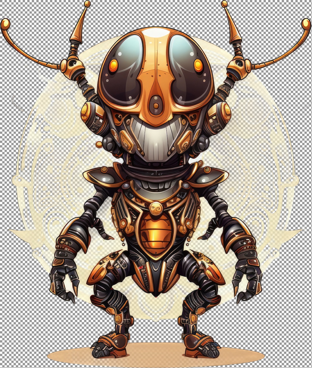 Ant in Armored Warrior Gear Clipart,"insect Knight Ant Clip Art,armored ...