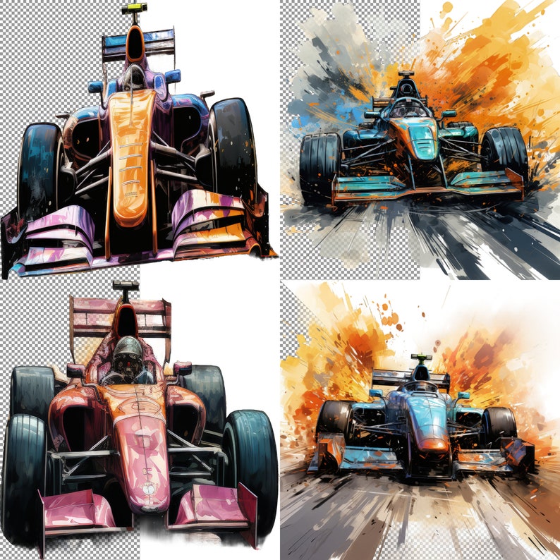 Track and Traction Racing Clipart, Racing on the Track Image, Thrilling ...