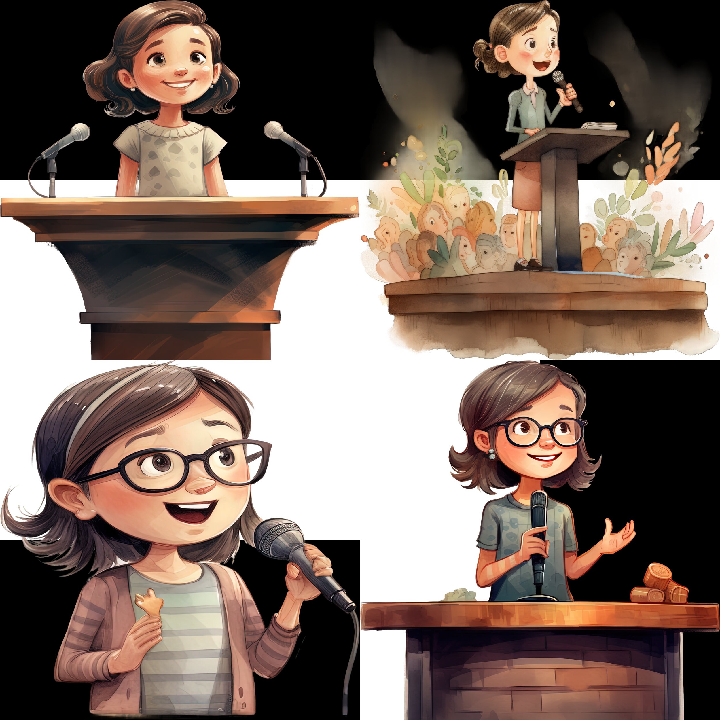 Eloquent Orator Hand Drawn Clipart,speaking Excellence, Orator Clipart ...