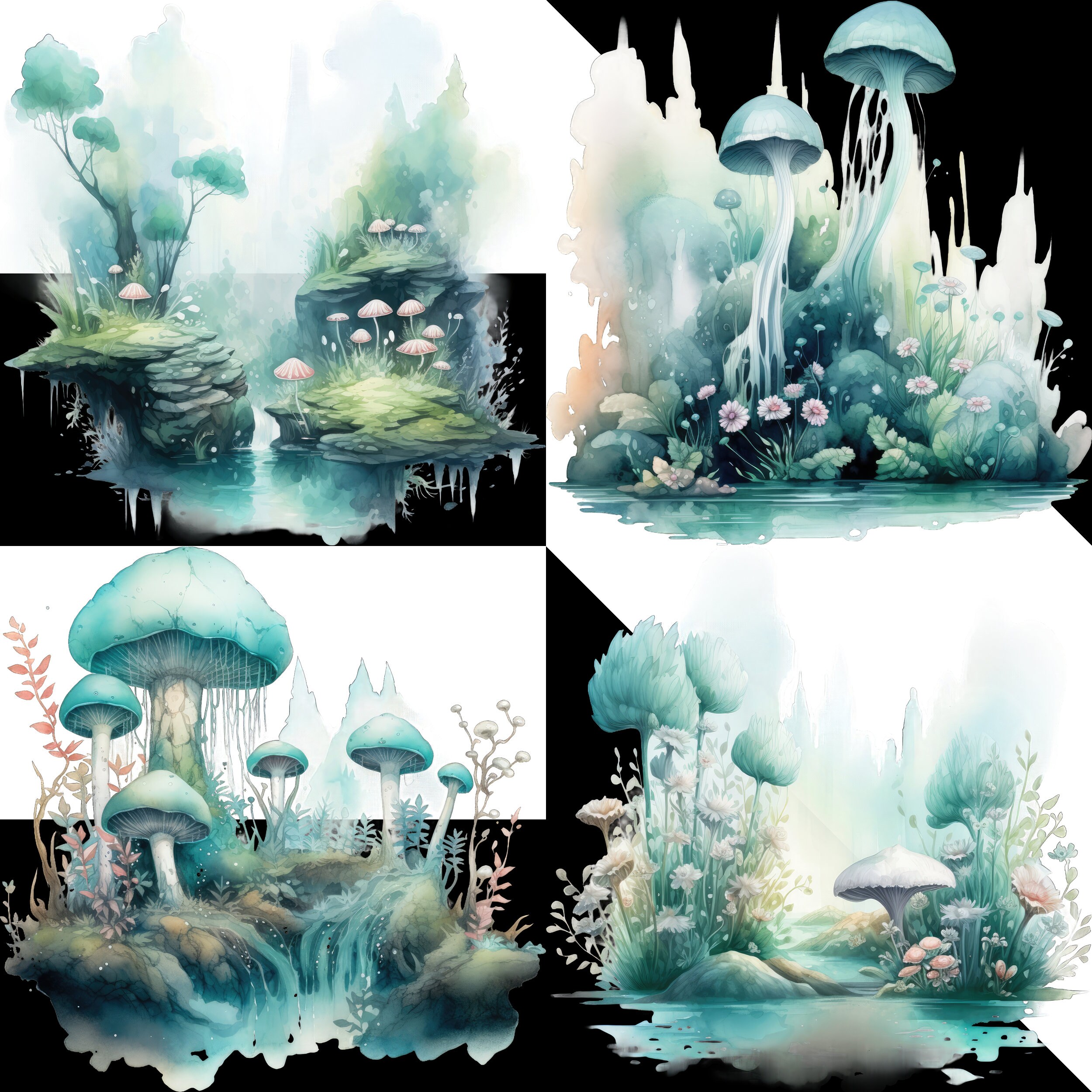 Fantasy Misty Moors Clip Art for Cake Clip Art for Post It - Etsy