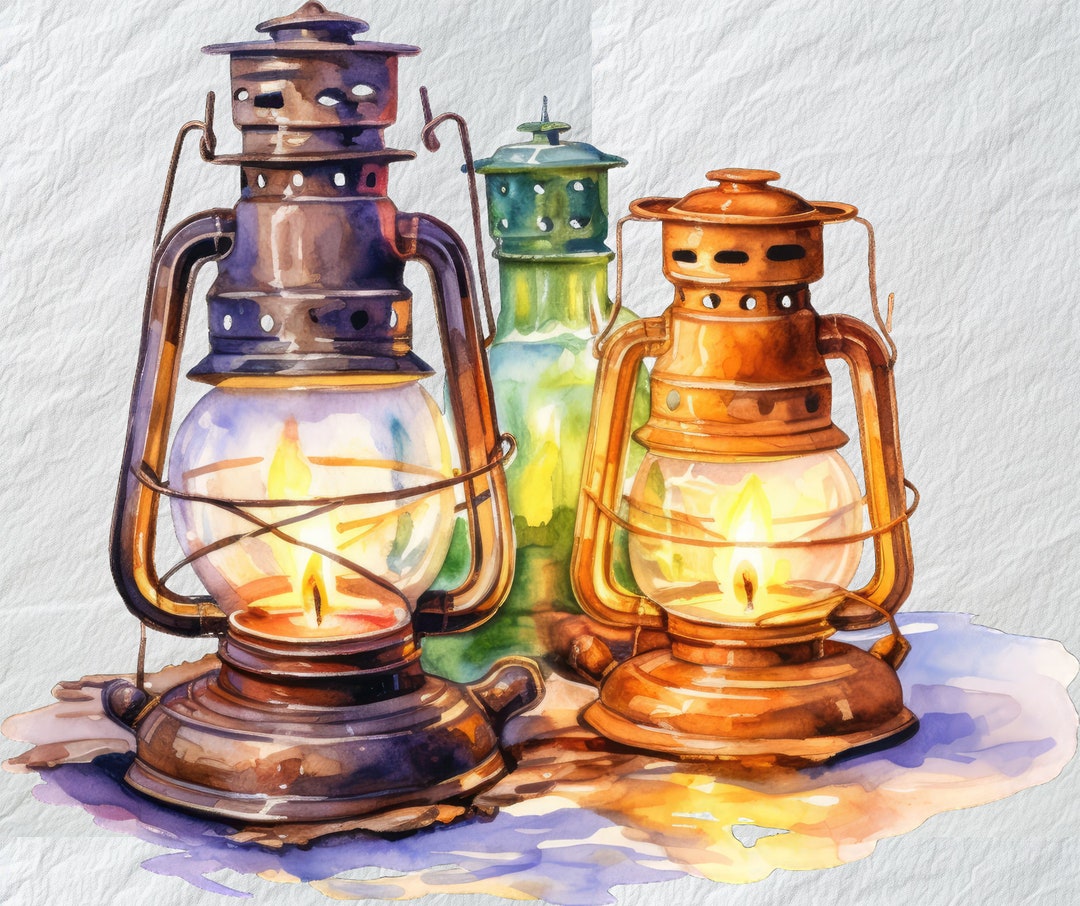 Vantage Oil Lamps Watercolor PNG Clipart, Classic Oil Lamp PNG Clipart ...