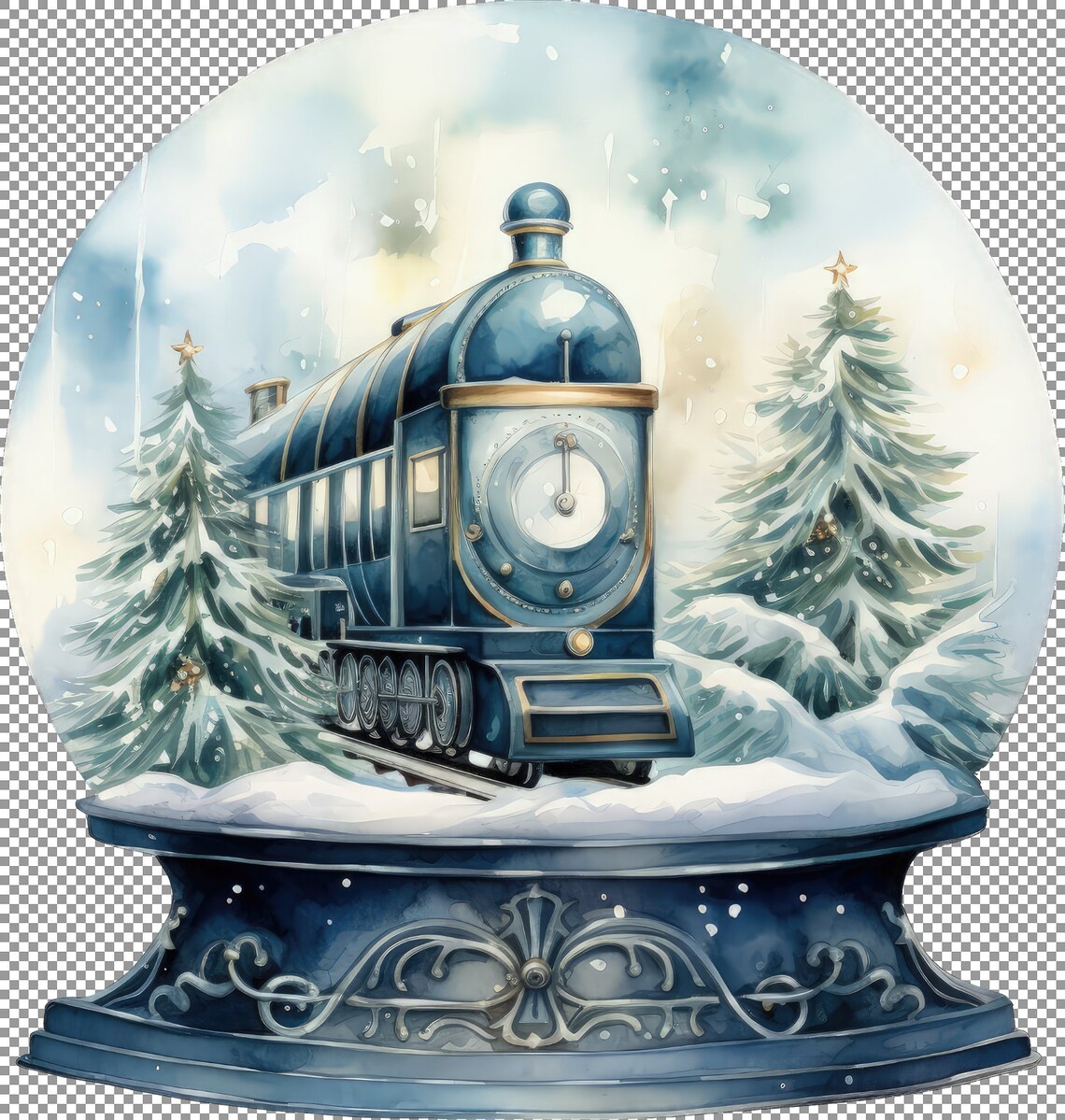 Christmas Polar Express Clipart, Polar Express With Snowball Art,polar ...