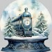 Christmas Polar Express Clipart, Polar Express With Snowball Art,polar ...