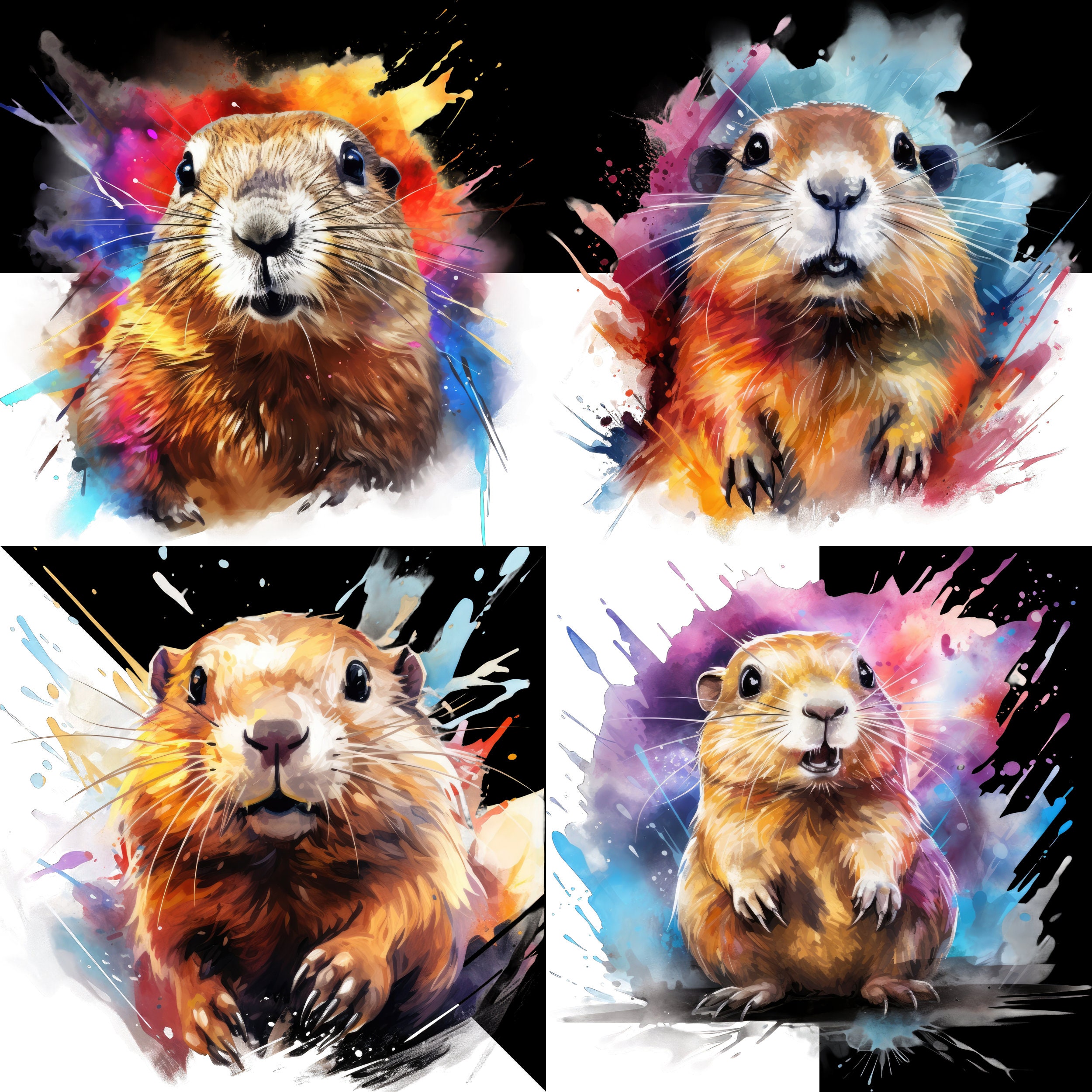 Gopher Lightning Clipartgopher Glow: Whimsical Lightning - Etsy