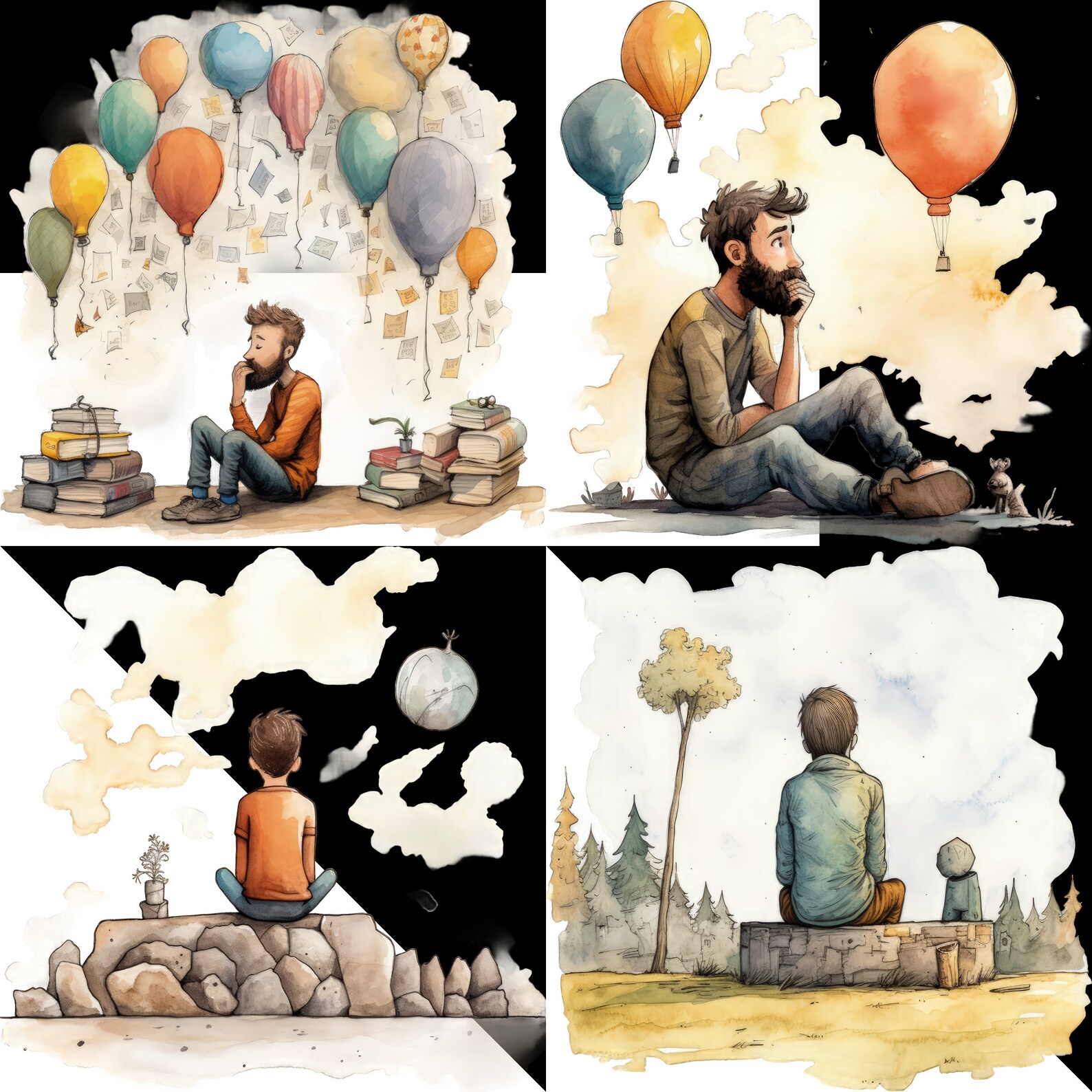 Thoughtful Philosopher Clipart, Thoughtful Philosopher Image ...