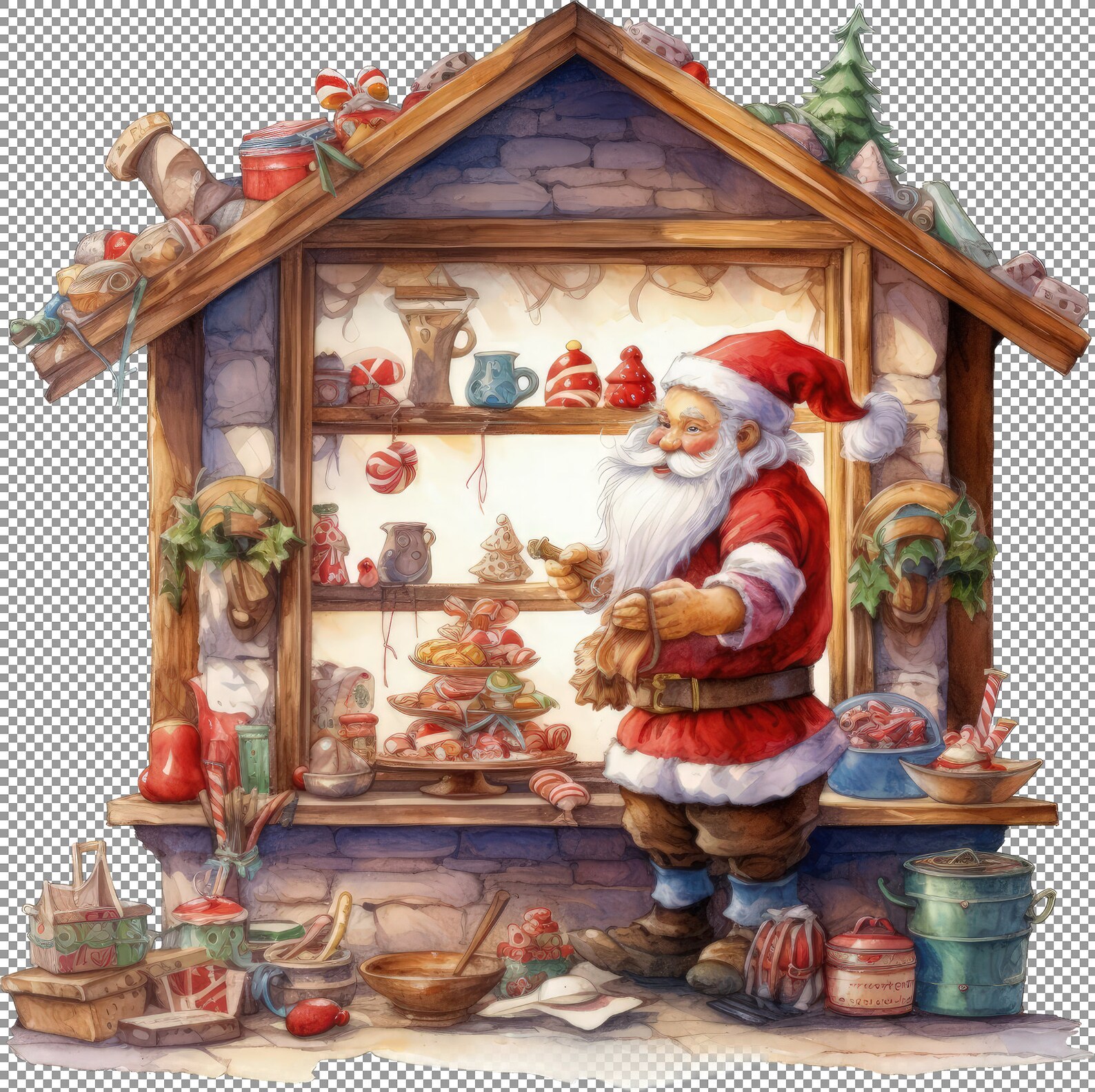 Enchanting Window Clipart,watercolor Illustration, Craft for Adult ...