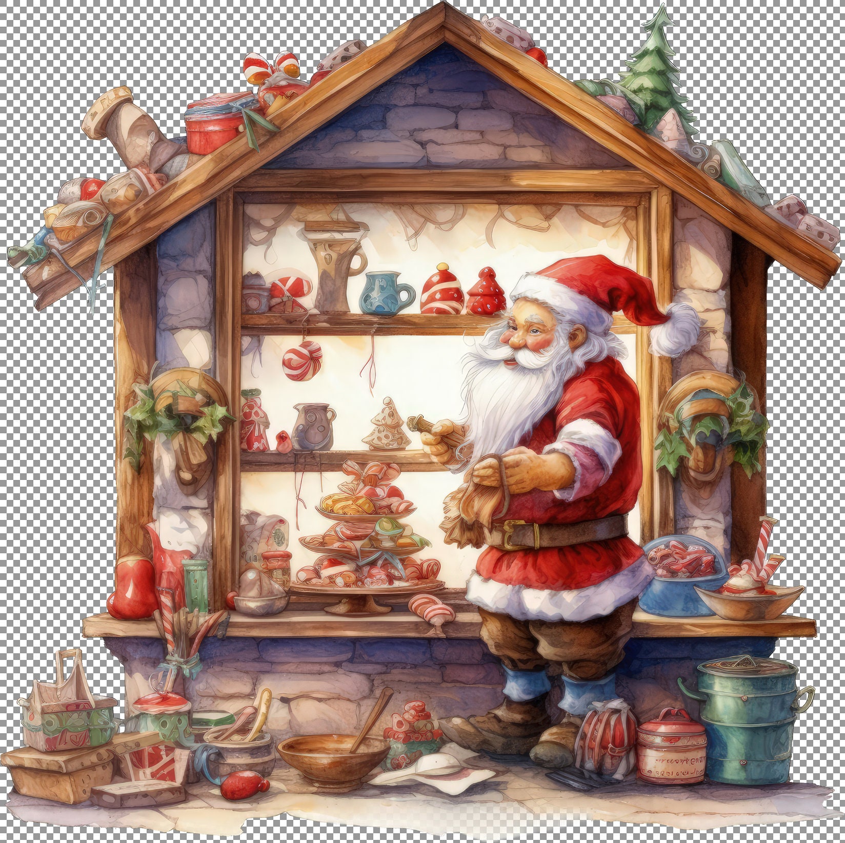 Enchanting Window Clipart,watercolor Illustration, Craft for Adult ...