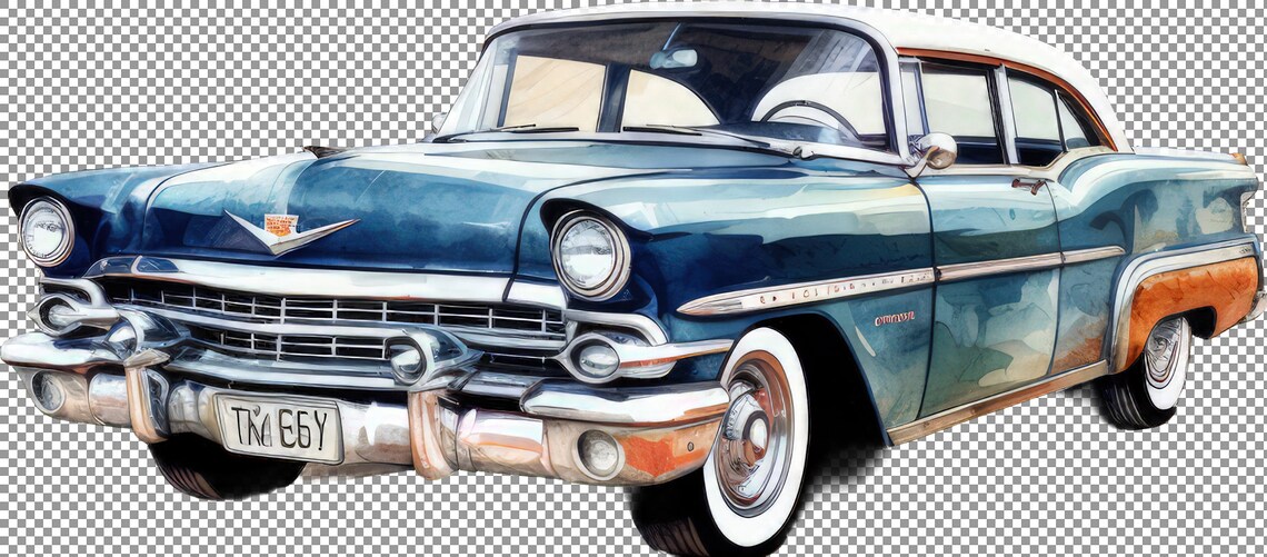 Route 66 Road Trip Clipart, Vintage Route 66 Car Clipart Collection ...