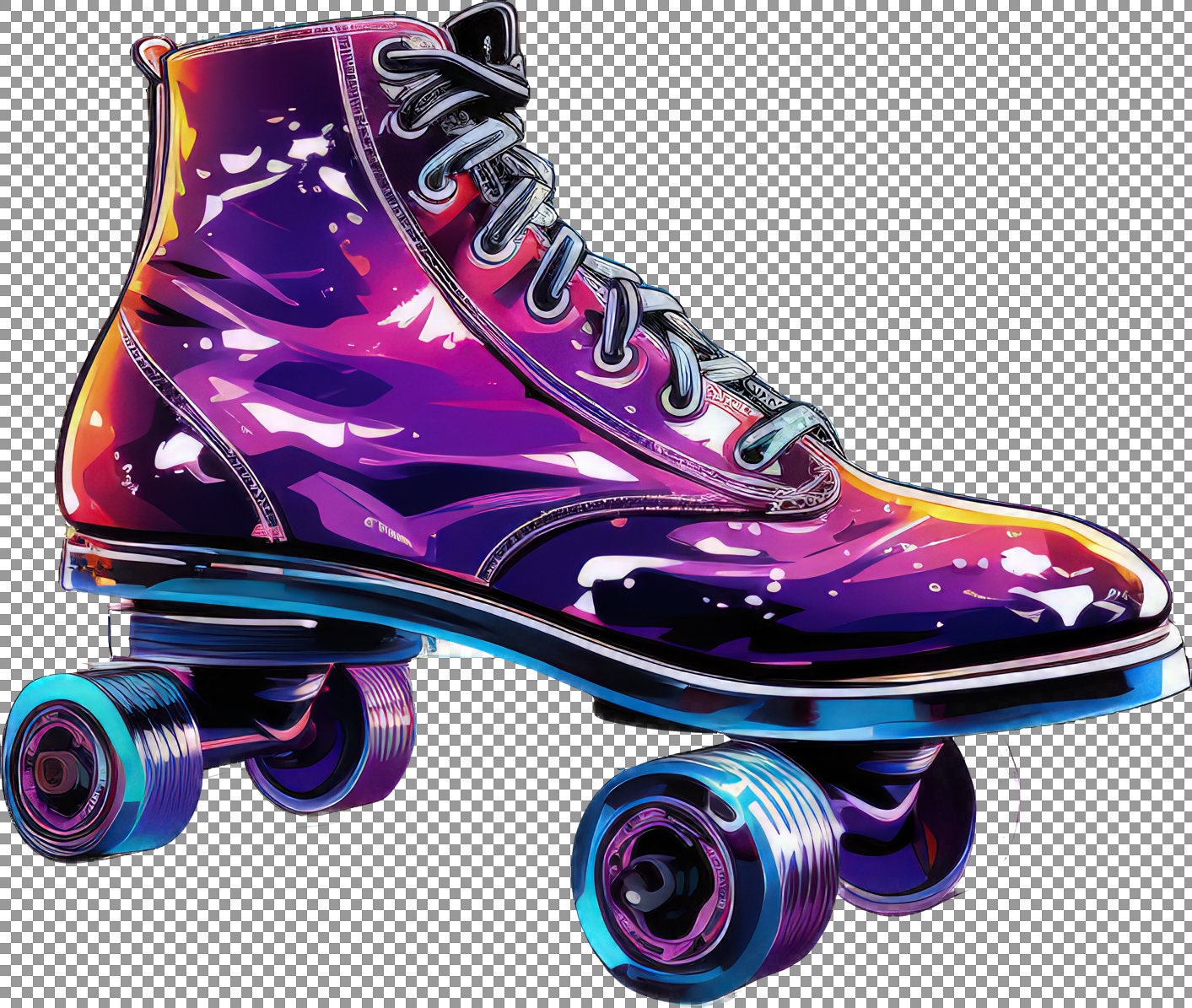 Roller Skating Rink Clipart,retro Roller Skates Clipart Set - Vintage ...